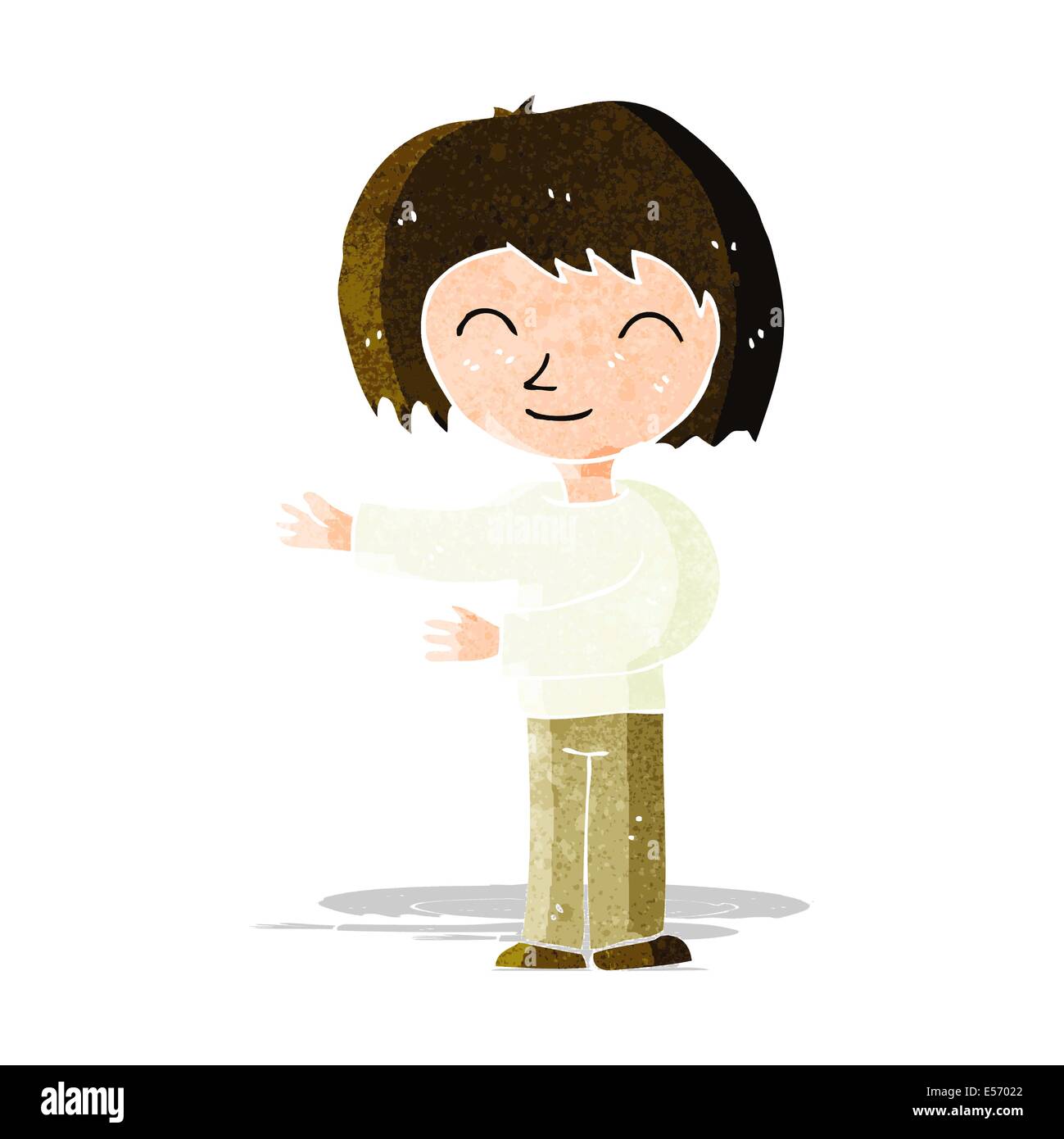 cartoon woman gesturing welcome Stock Vector Image & Art - Alamy
