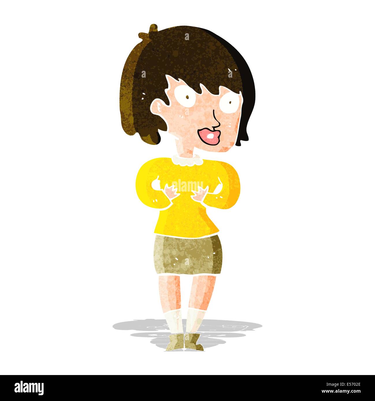 cartoon woman making Who Me? gesture Stock Vector Image & Art - Alamy