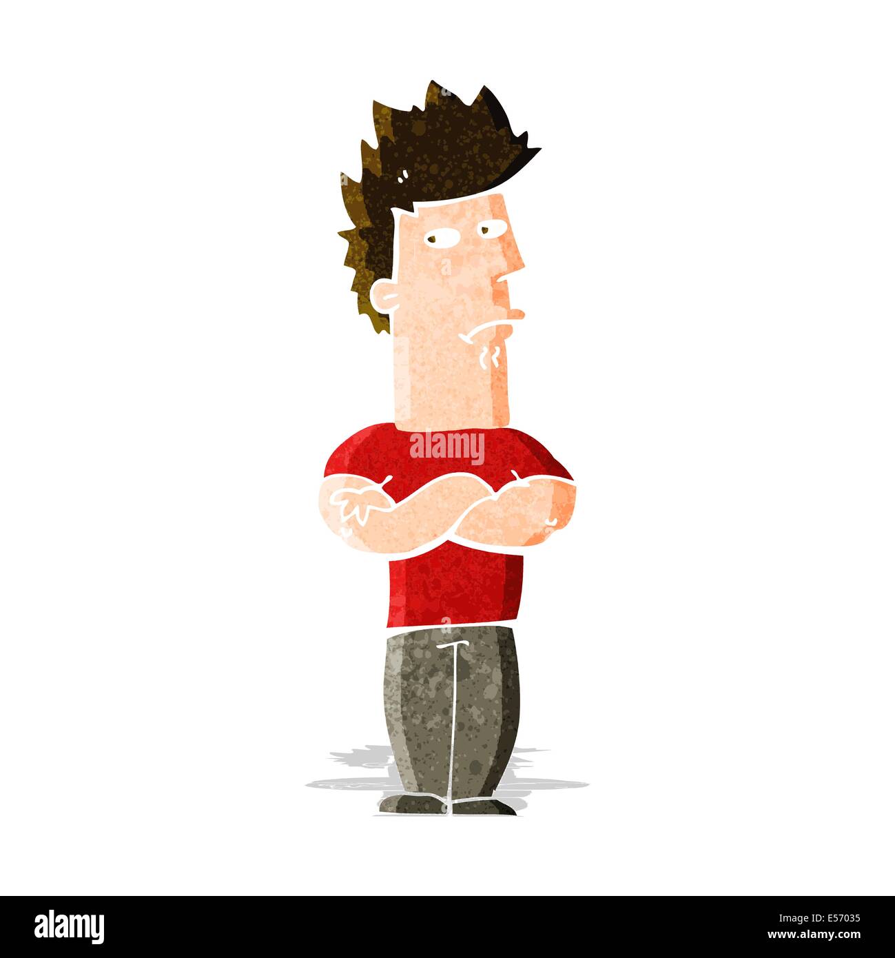 cartoon man sulking Stock Vector Image & Art - Alamy