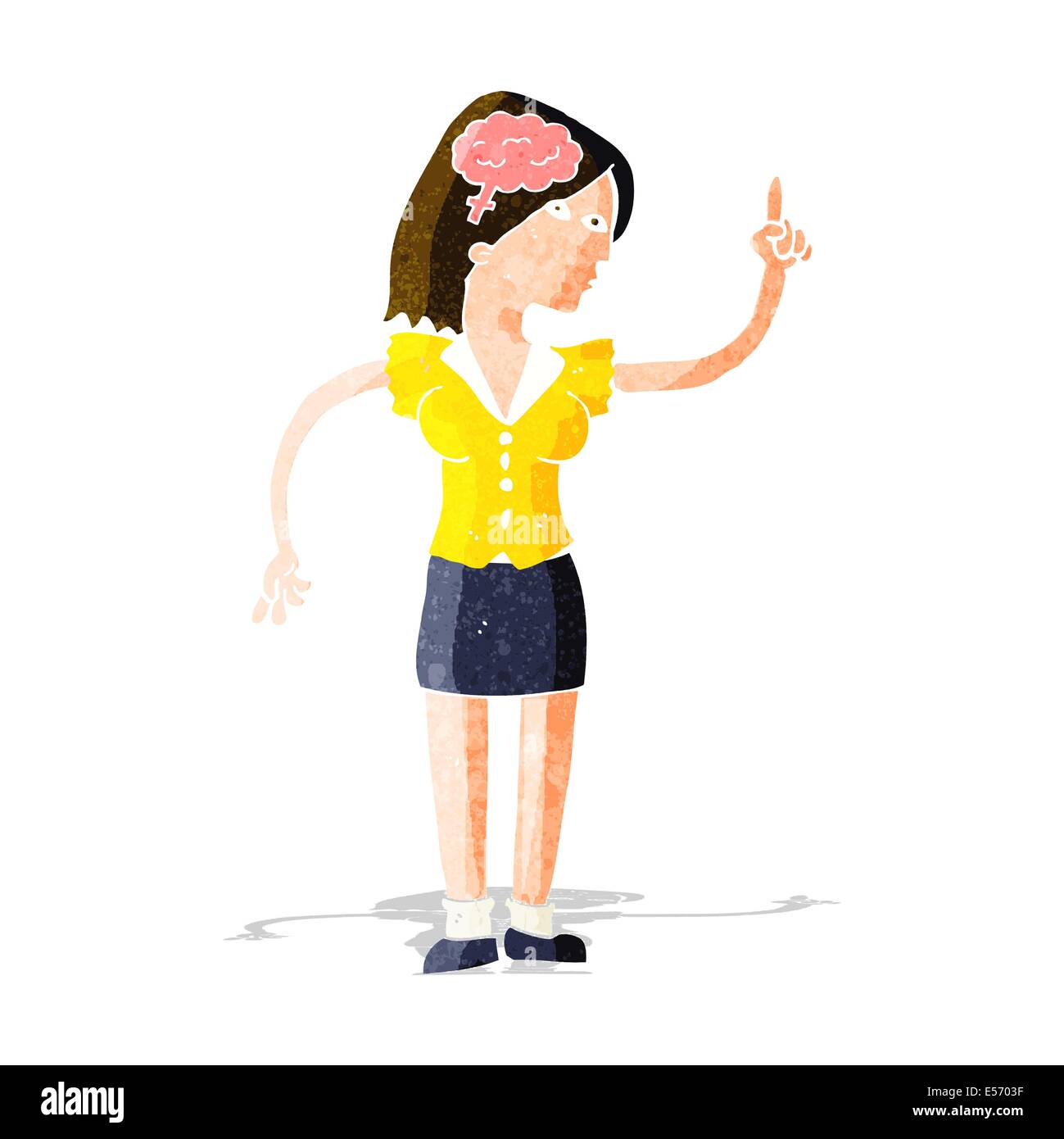 cartoon woman with clever idea Stock Vector Image & Art - Alamy