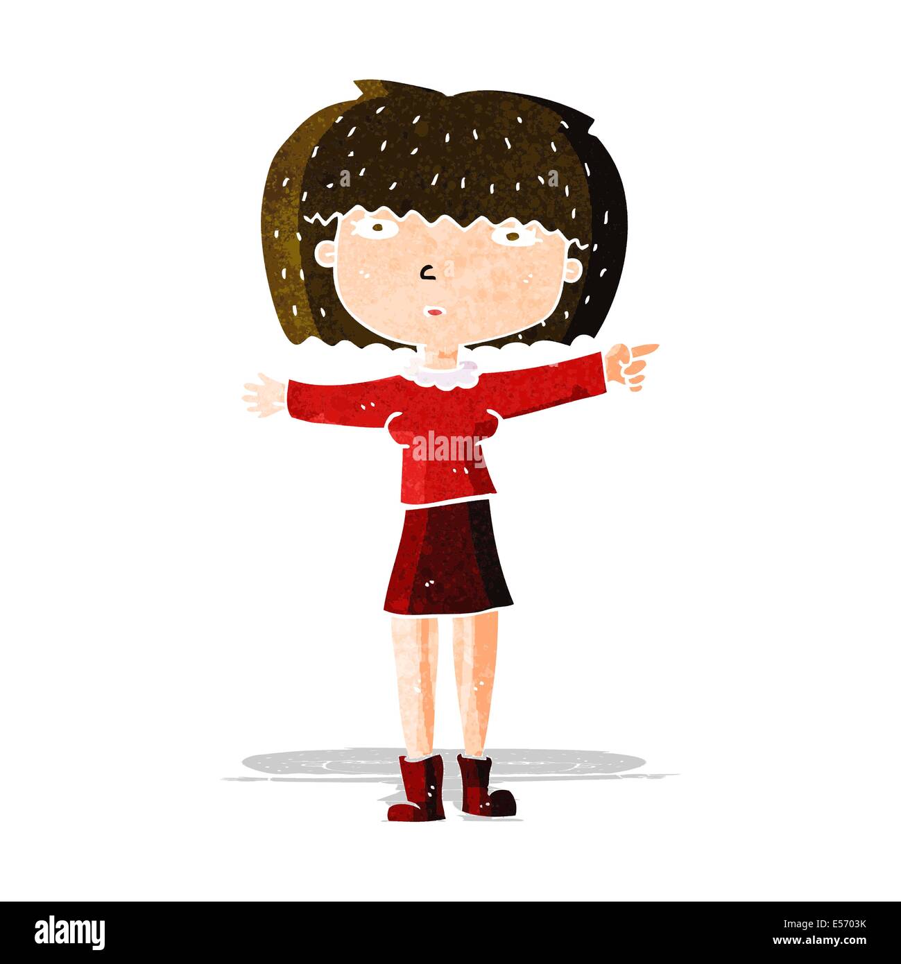 cartoon girl pointing Stock Vector Image & Art - Alamy