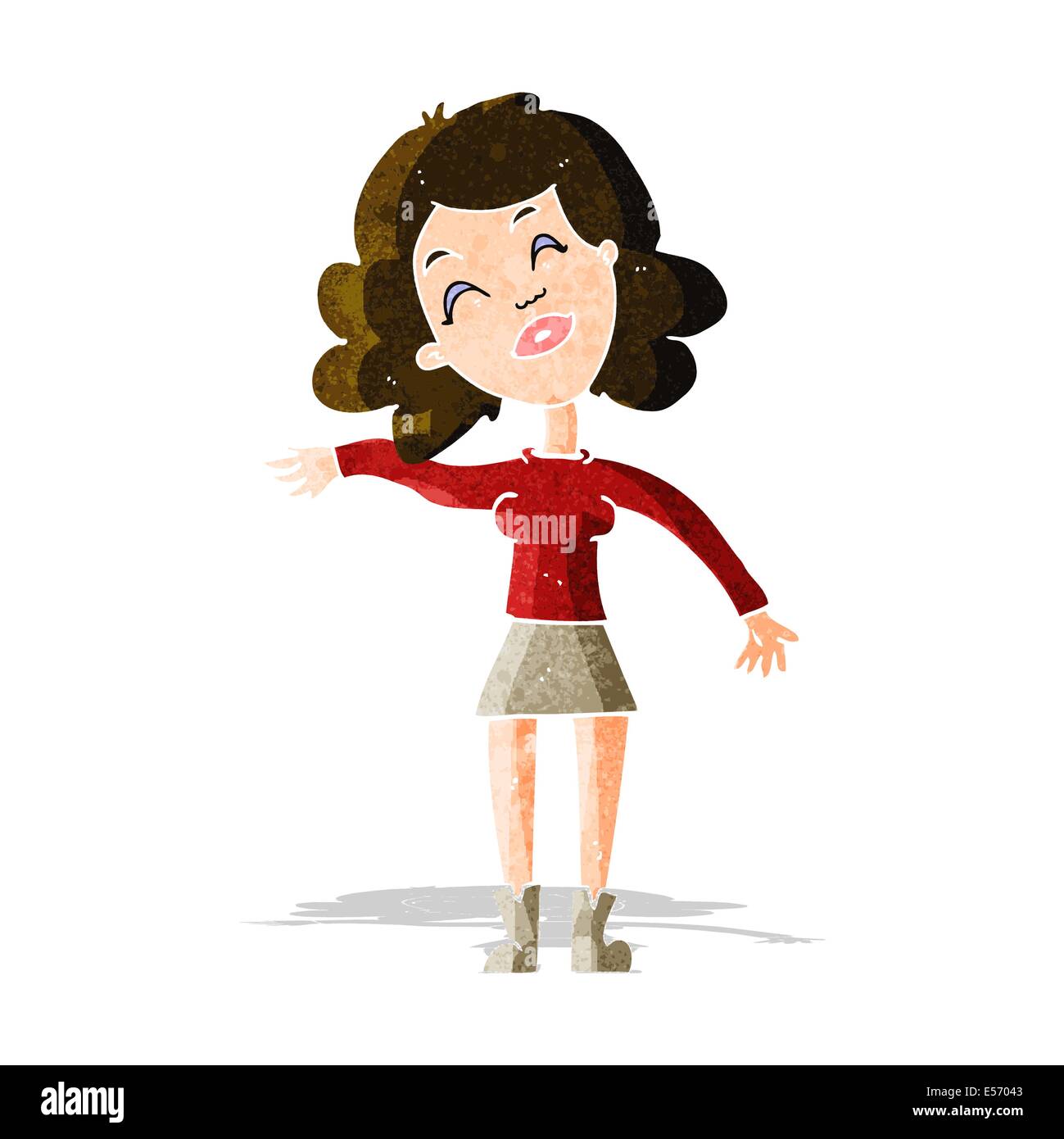 cartoon woman only joking Stock Vector Image & Art - Alamy