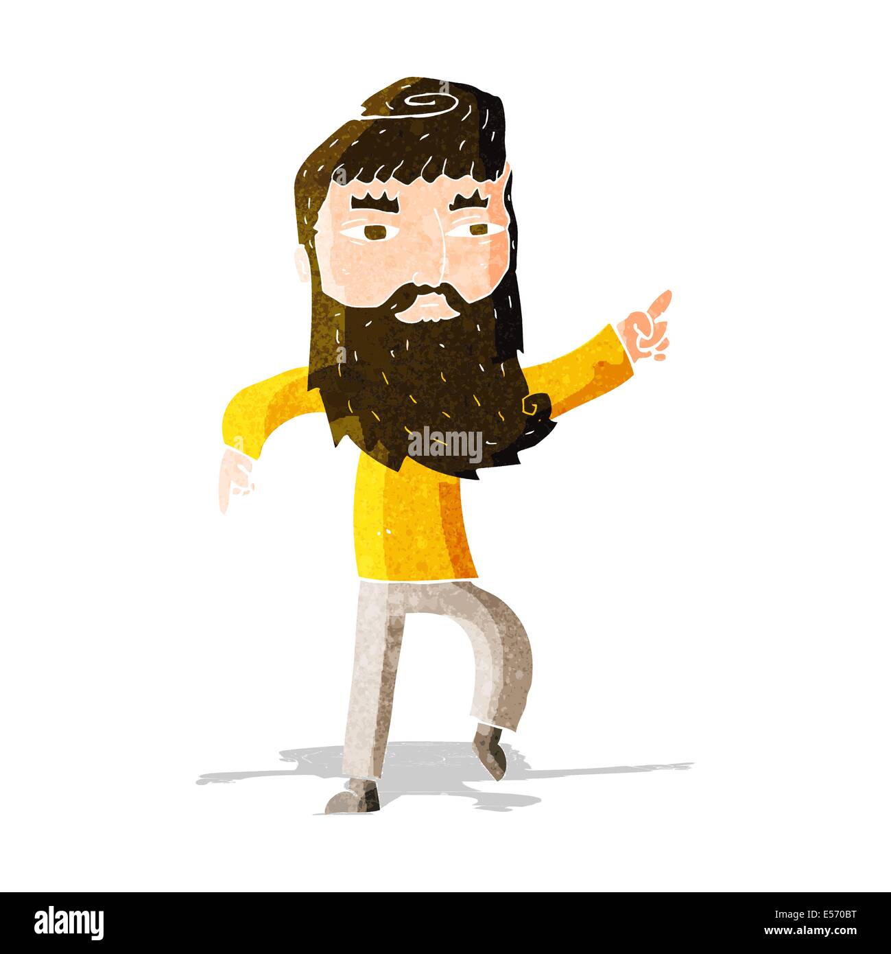 Cartoon man pointing way Cut Out Stock Images & Pictures - Alamy