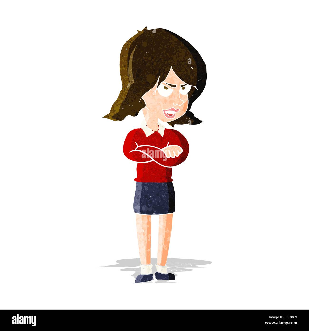 Crossed arms angry woman Stock Vector Images - Alamy