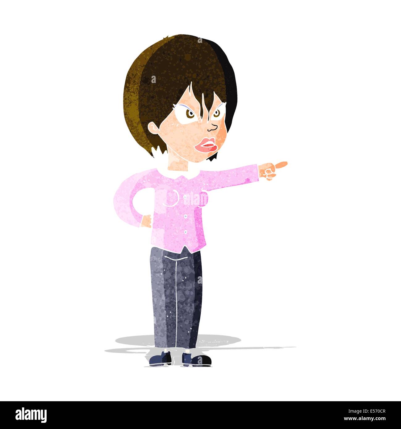 cartoon woman accusing Stock Vector Image & Art - Alamy