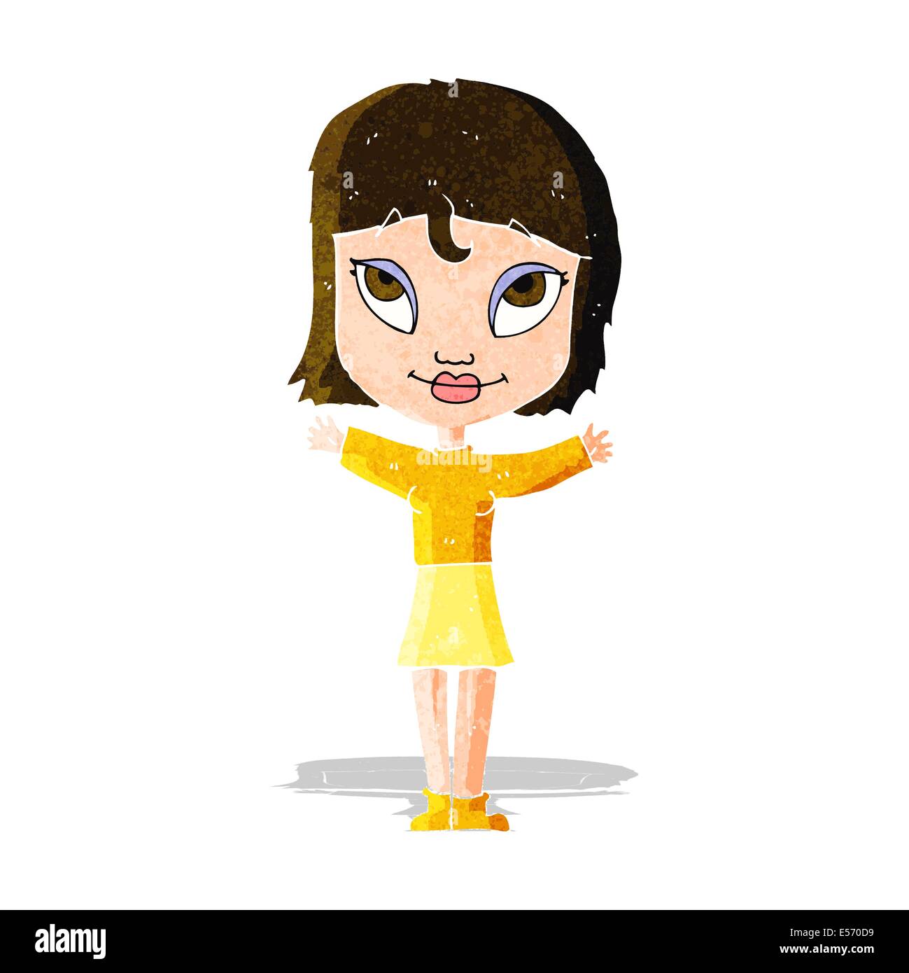 cartoon woman with open arms Stock Vector Image & Art - Alamy