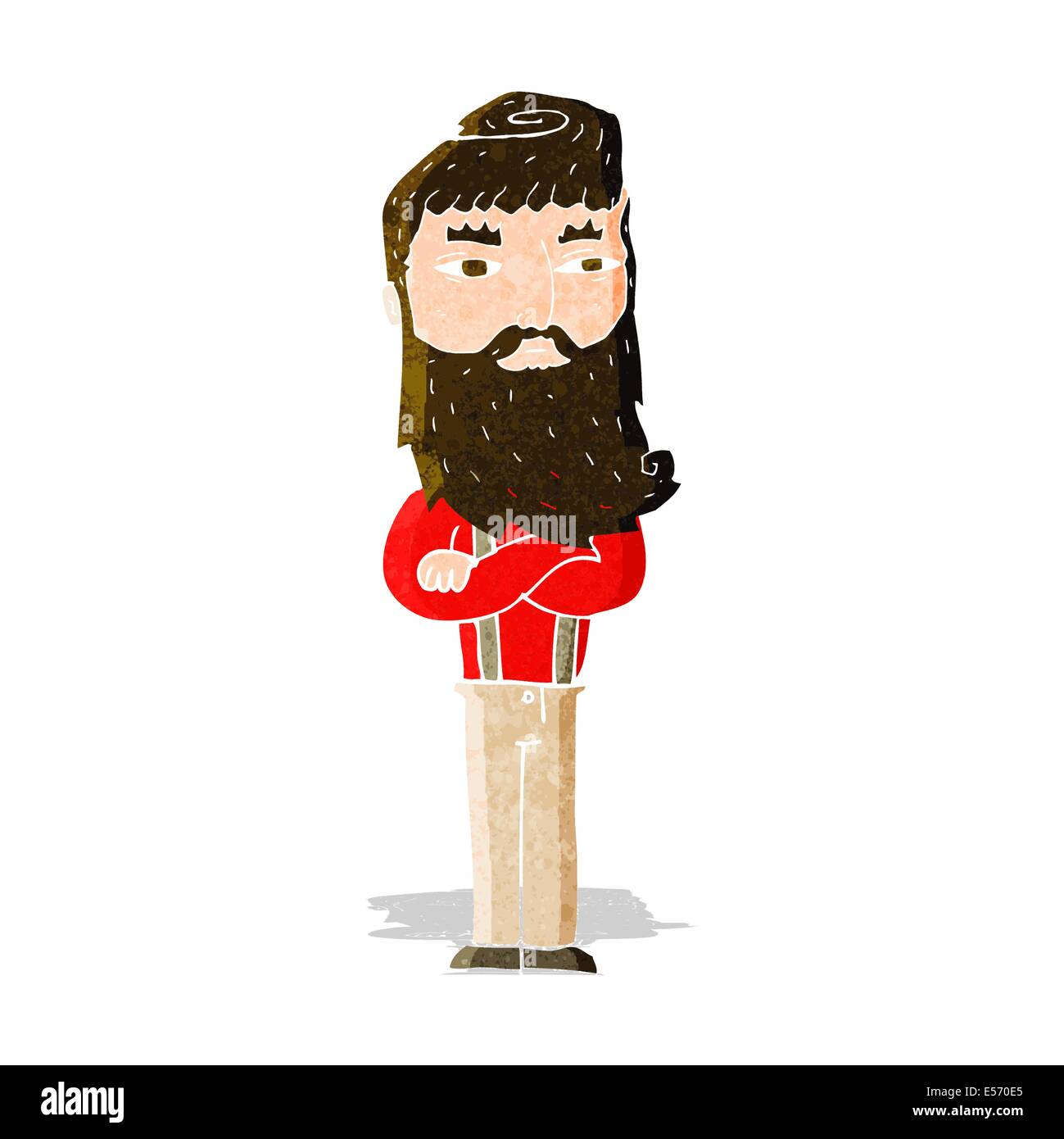 cartoon serious man with beard Stock Vector Image & Art - Alamy