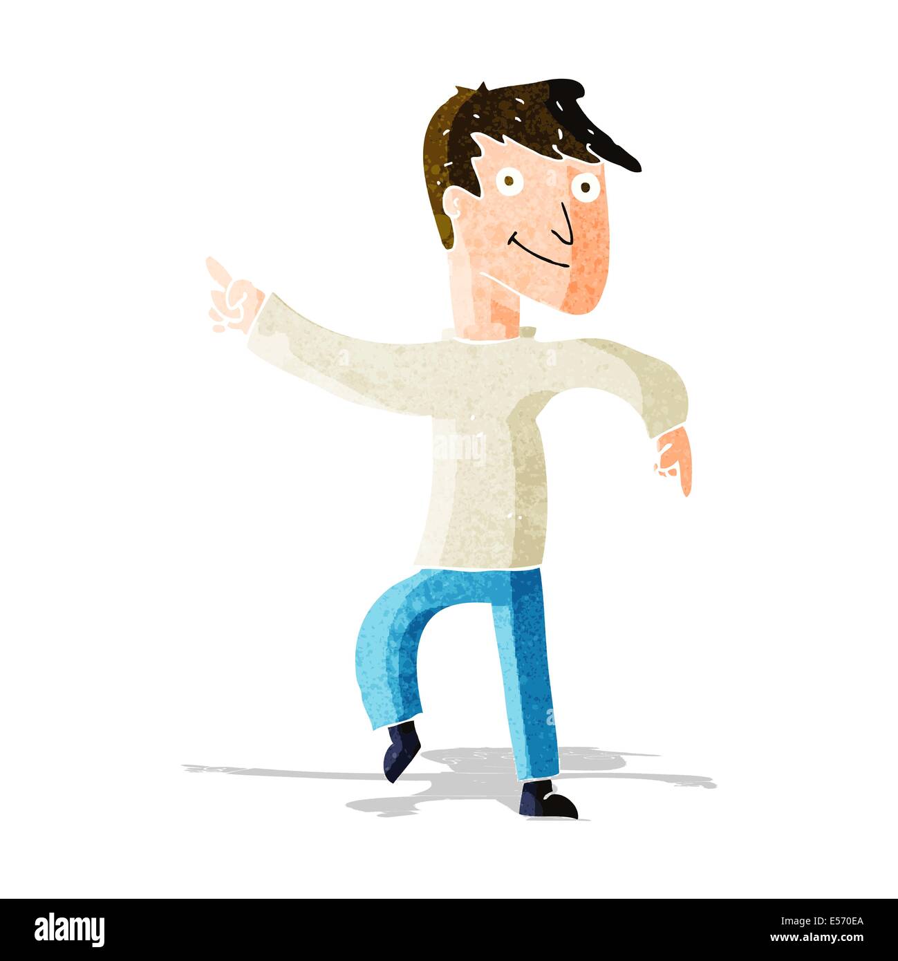 cartoon happy man pointing Stock Vector Image & Art - Alamy