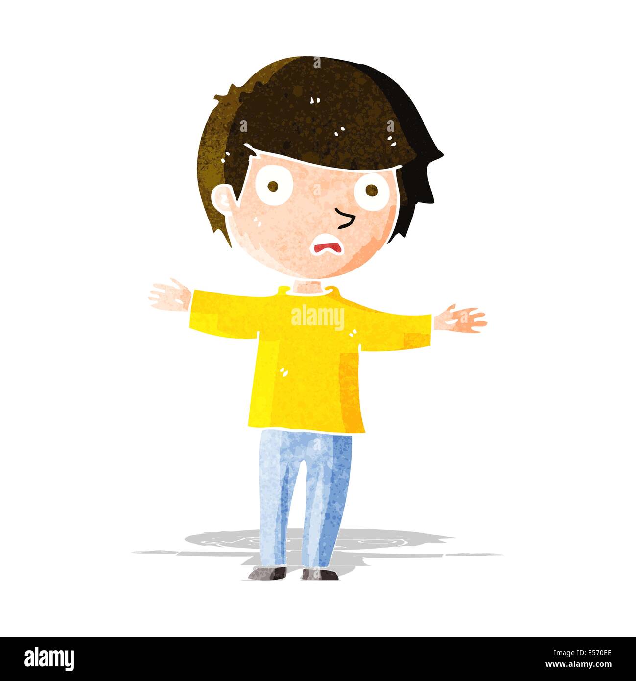 cartoon worried boy Stock Vector Image & Art - Alamy