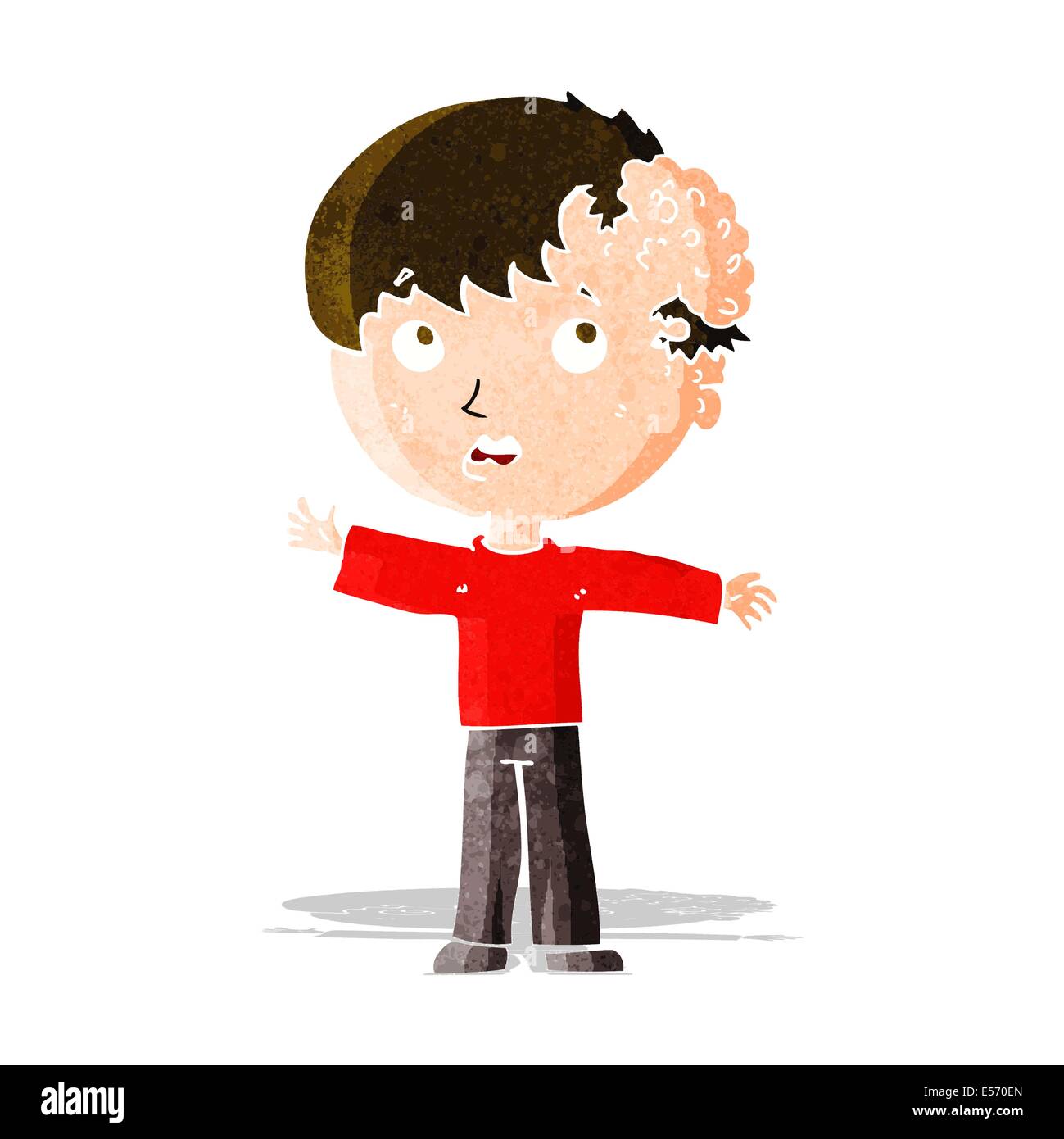 cartoon boy with growth on head Stock Vector Image & Art - Alamy