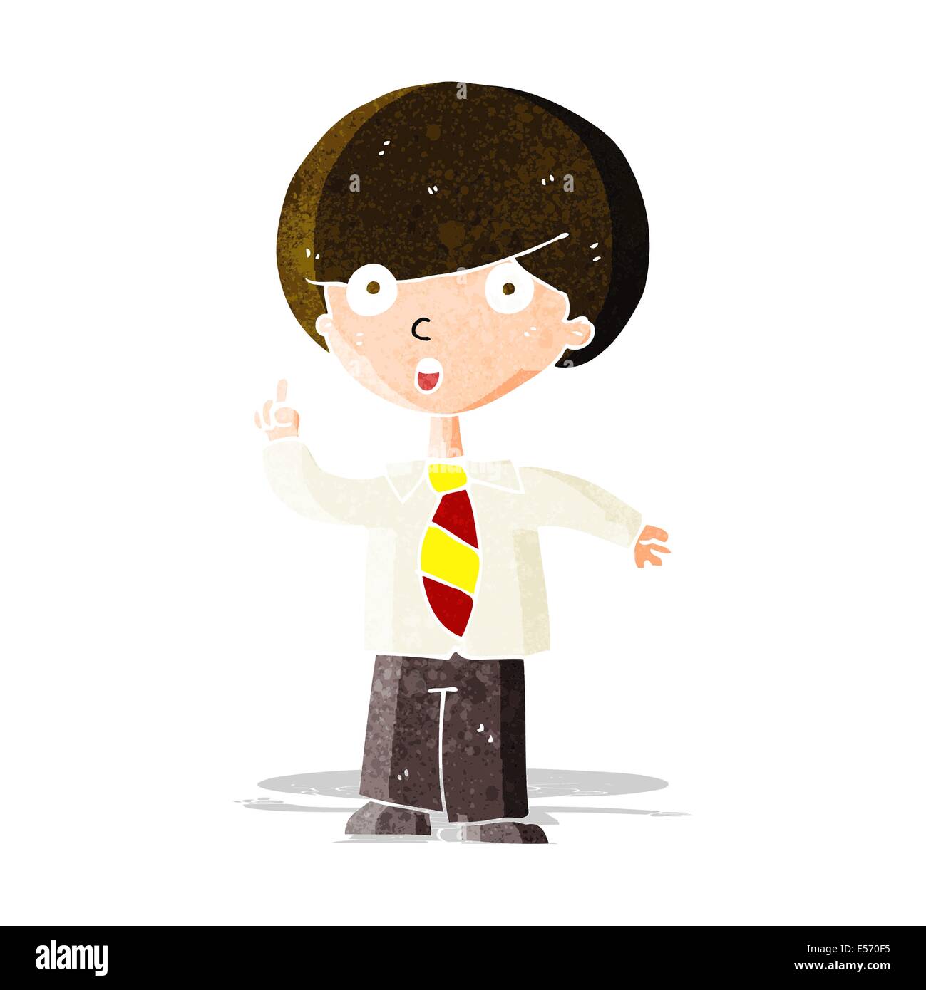 cartoon school boy answering question Stock Vector Image & Art - Alamy