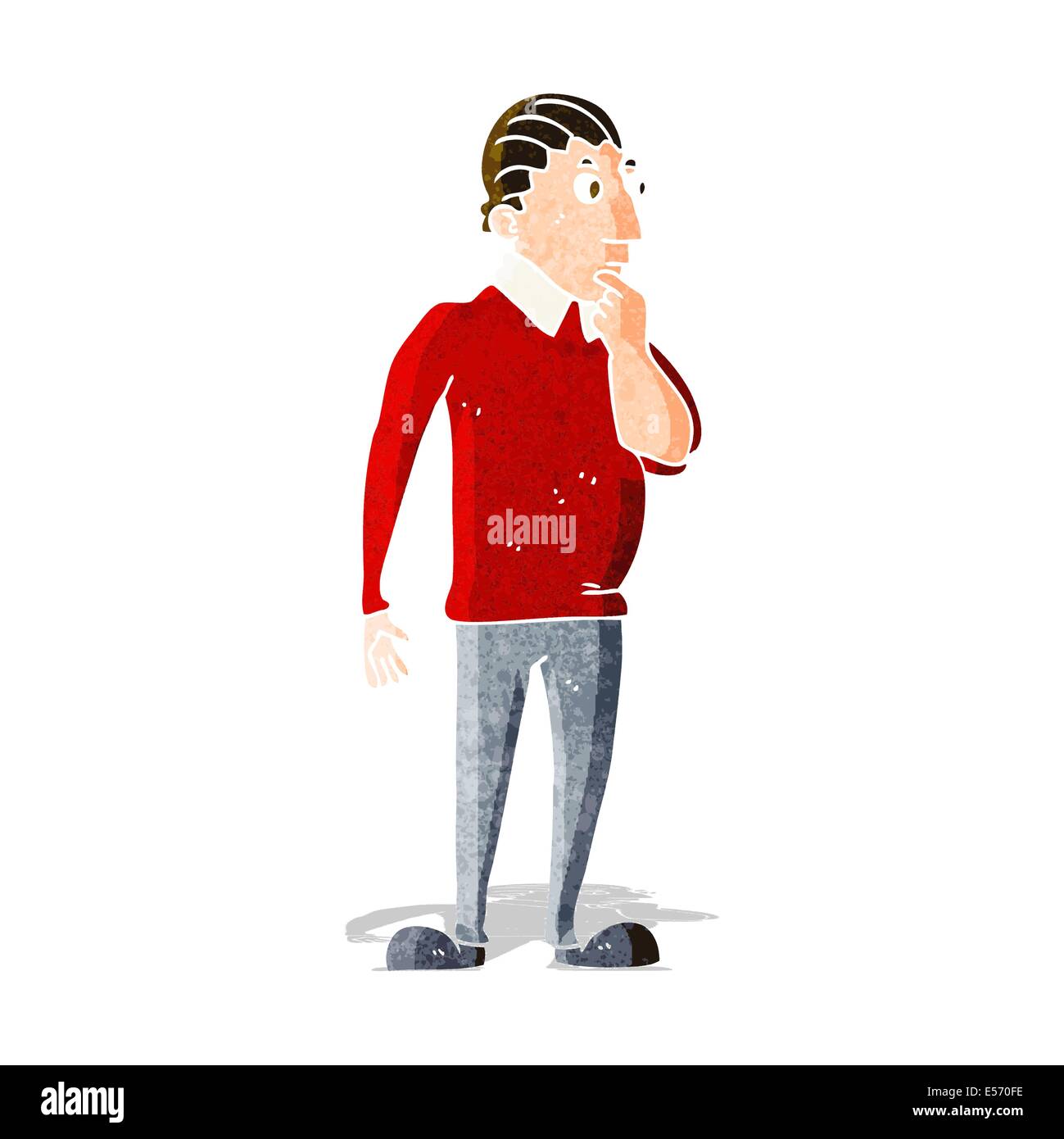 cartoon curious man Stock Vector Image & Art - Alamy
