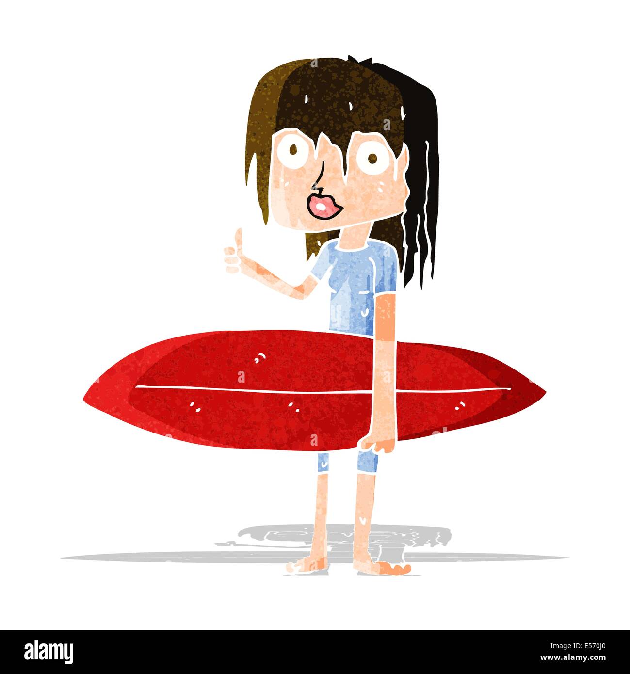 Cartoon surfer girl Stock Vector Images - Alamy