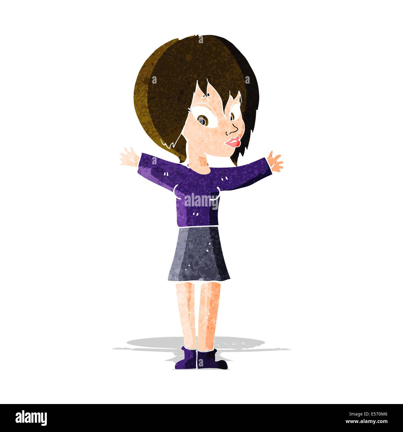 cartoon woman with open arms Stock Vector Image & Art - Alamy