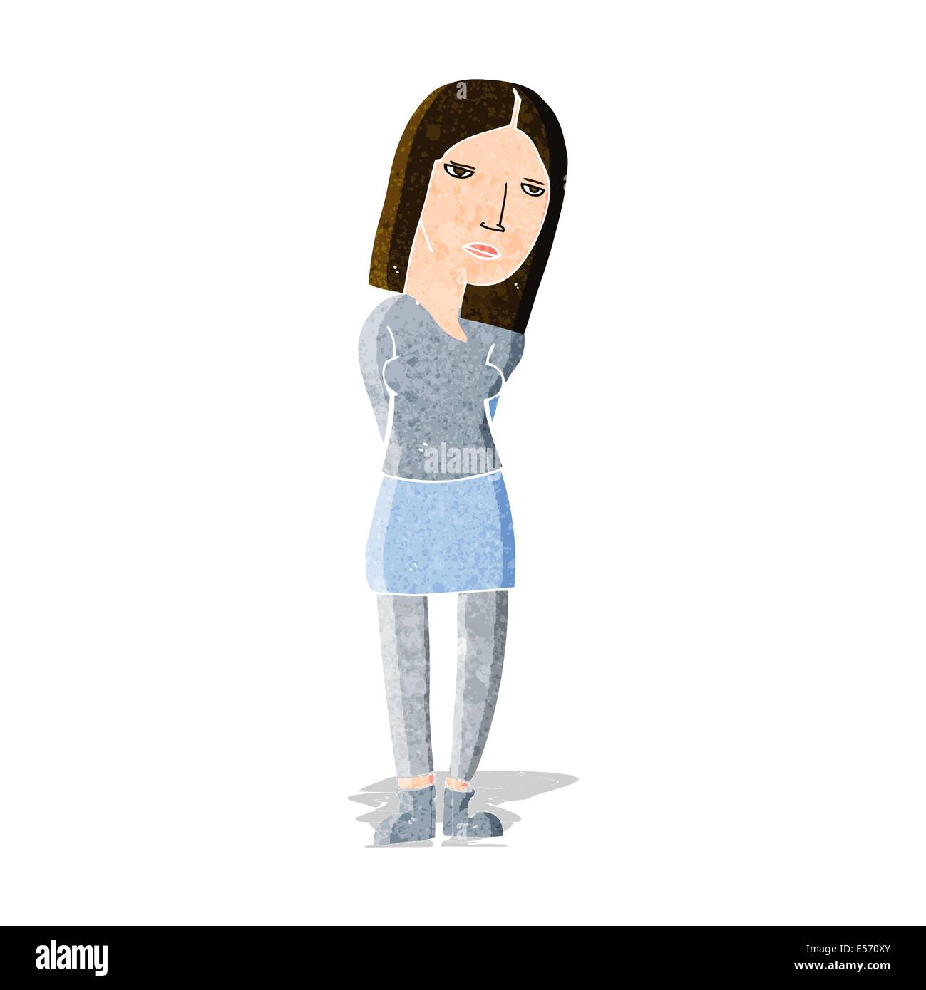 cartoon woman waiting Stock Vector Image & Art - Alamy