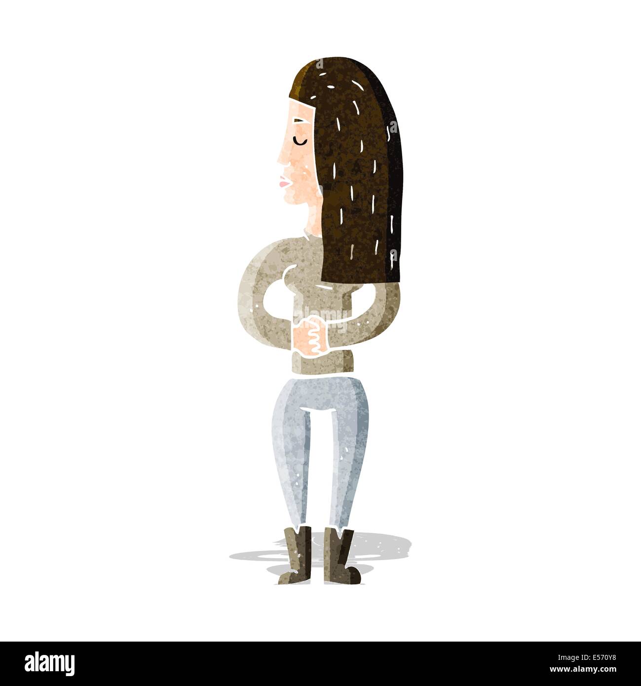 cartoon woman ignoring Stock Vector Image & Art - Alamy
