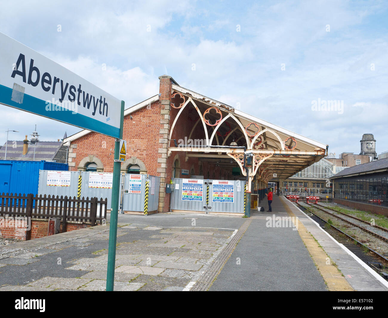 Aberystwyth railway station Wales UK Stock Photo, Royalty Free Image ...