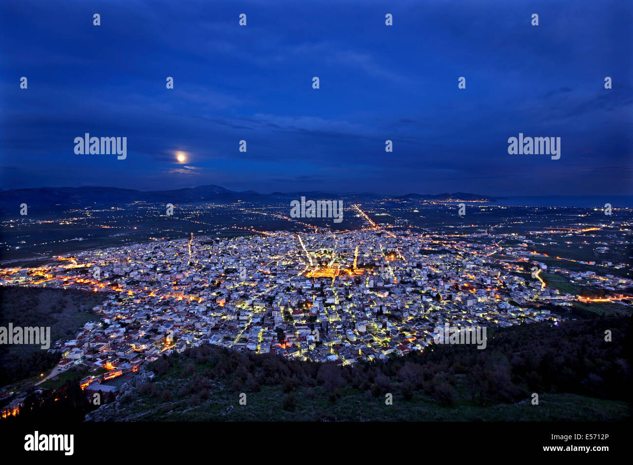 View of Argos and the Argolic gulf from the castle of Larisa ("castle ...