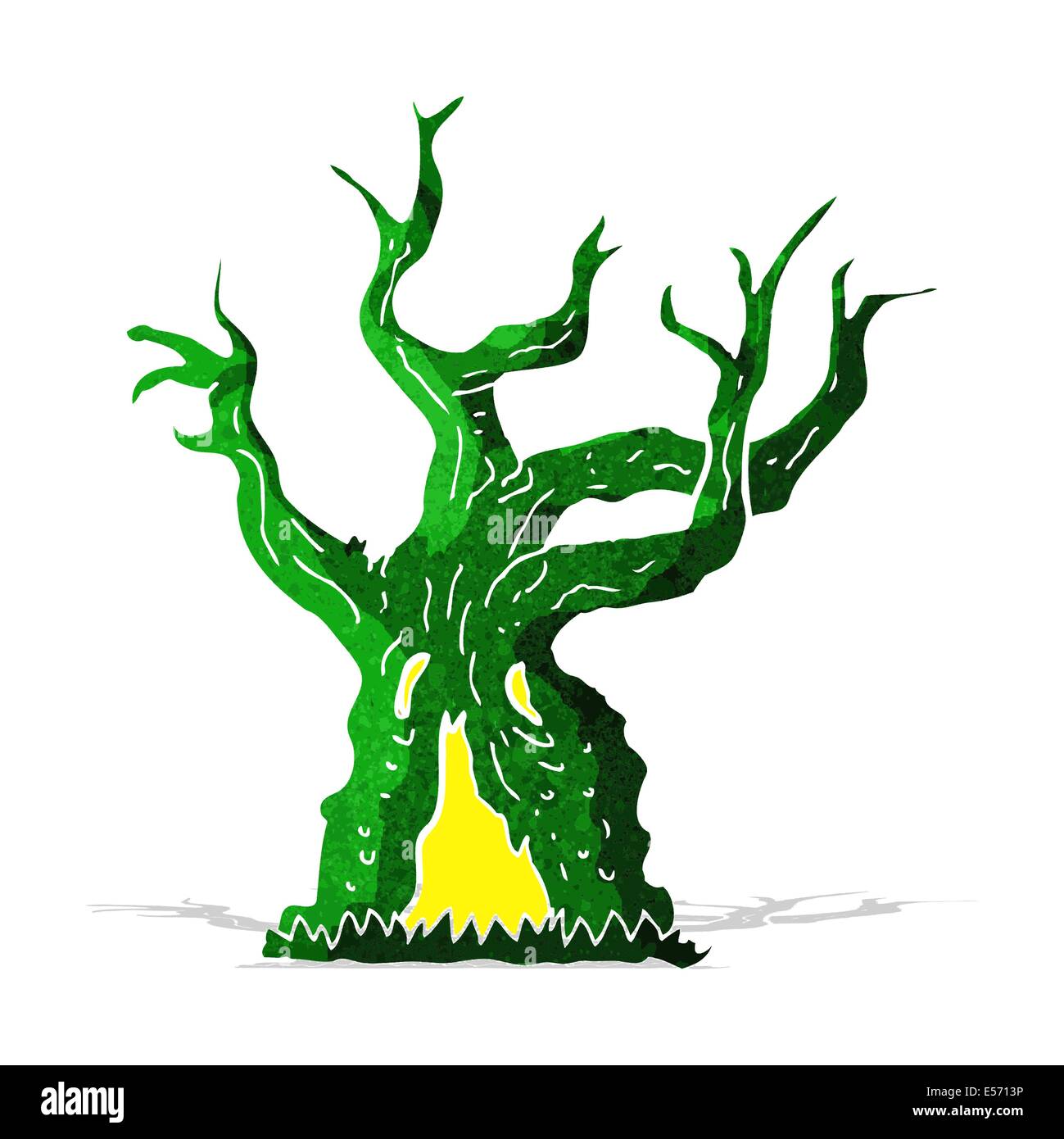 Cartoon spooky old tree Cut Out Stock Images & Pictures - Alamy