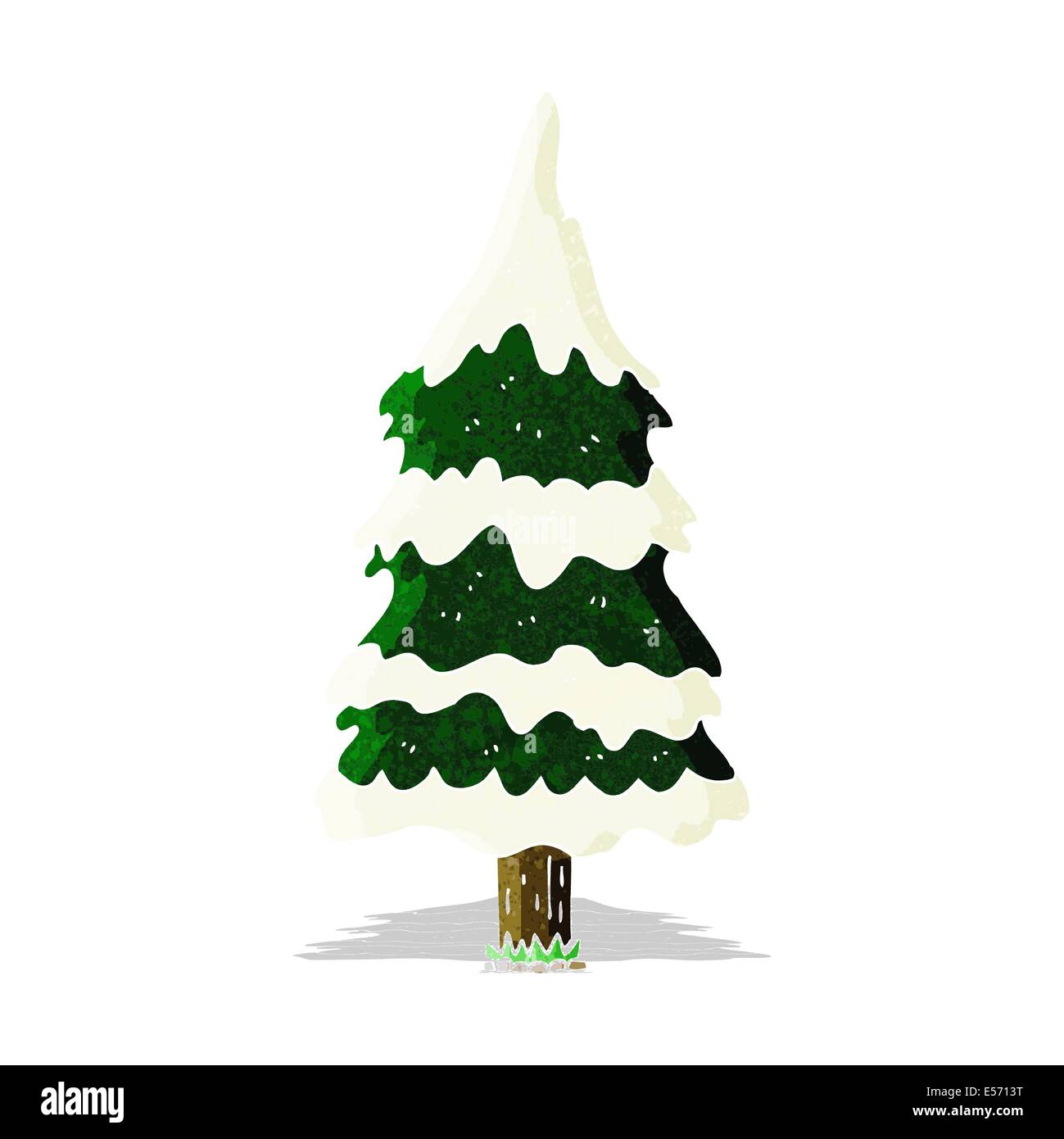 cartoon snowy tree Stock Vector Image & Art - Alamy