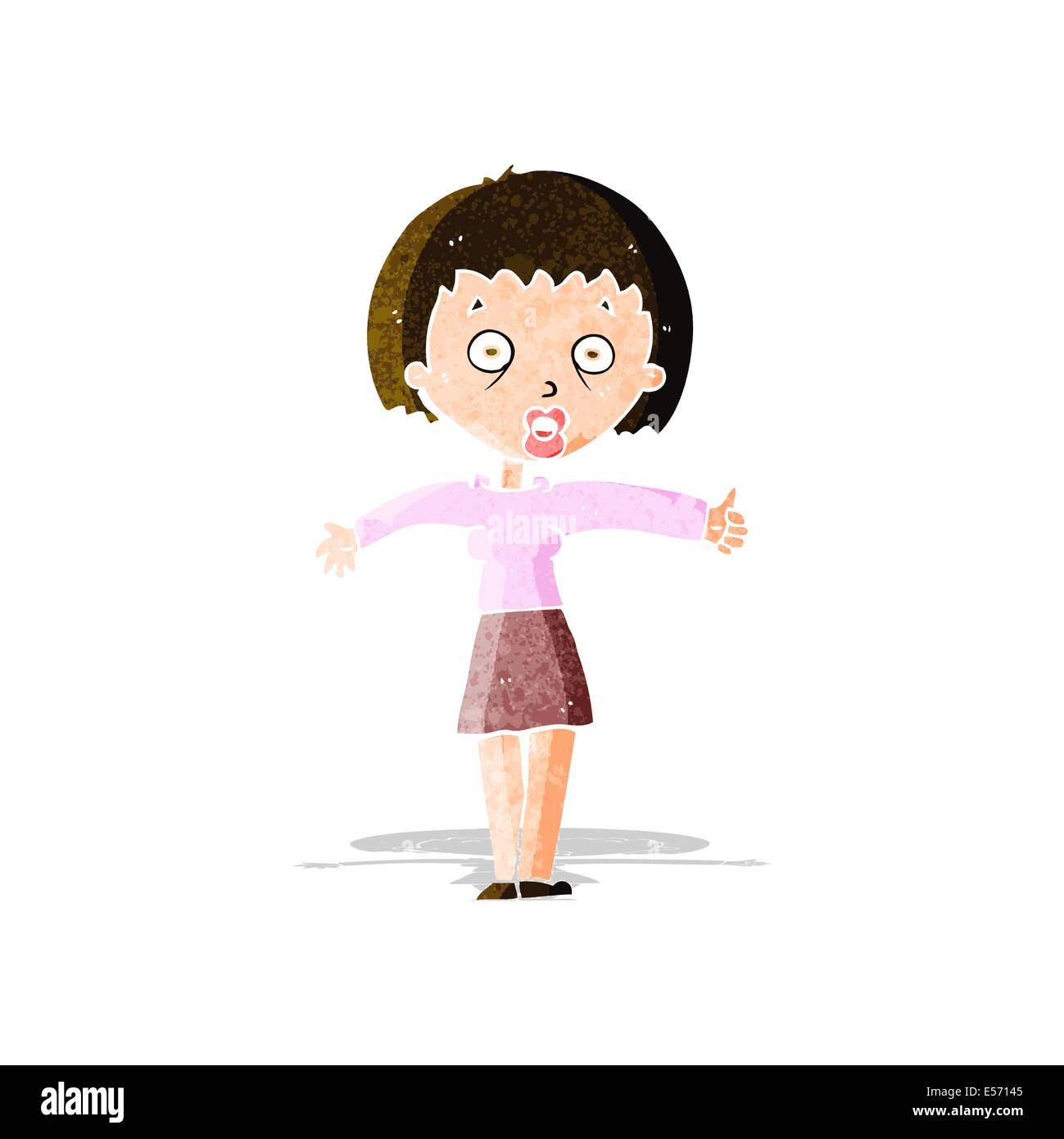 cartoon amazed woman Stock Vector Image & Art - Alamy