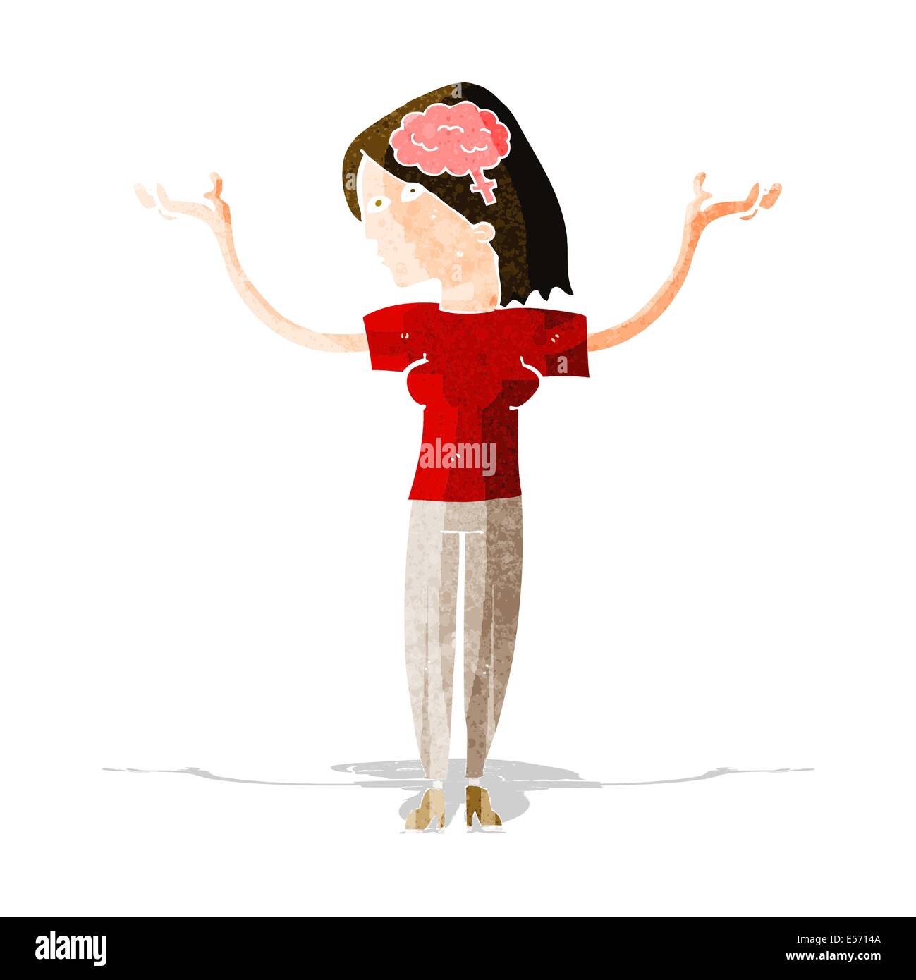 cartoon intelligent woman Stock Vector Image & Art - Alamy