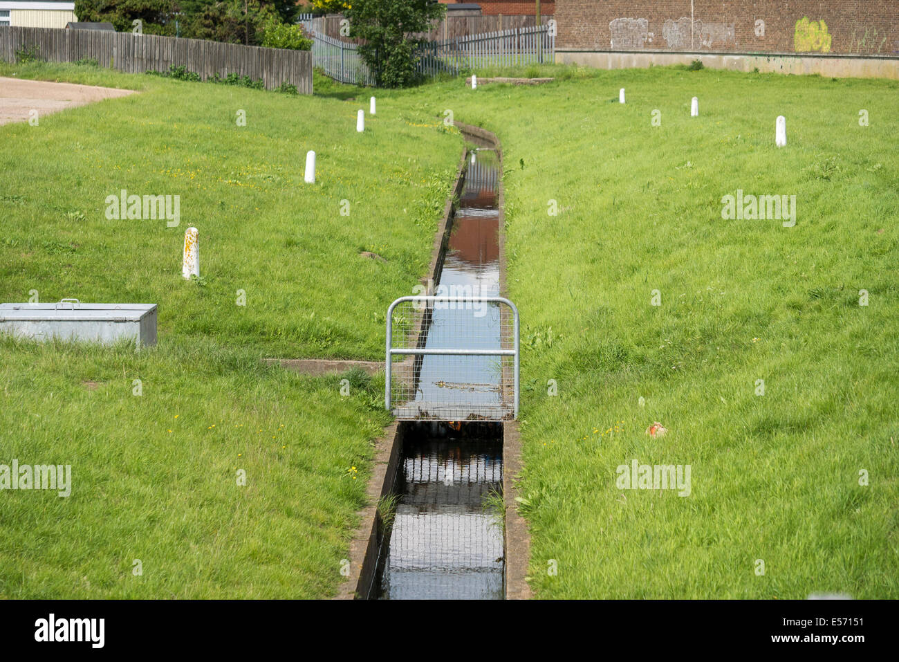 One of the many Concrete lined drains that channel water back into the ...