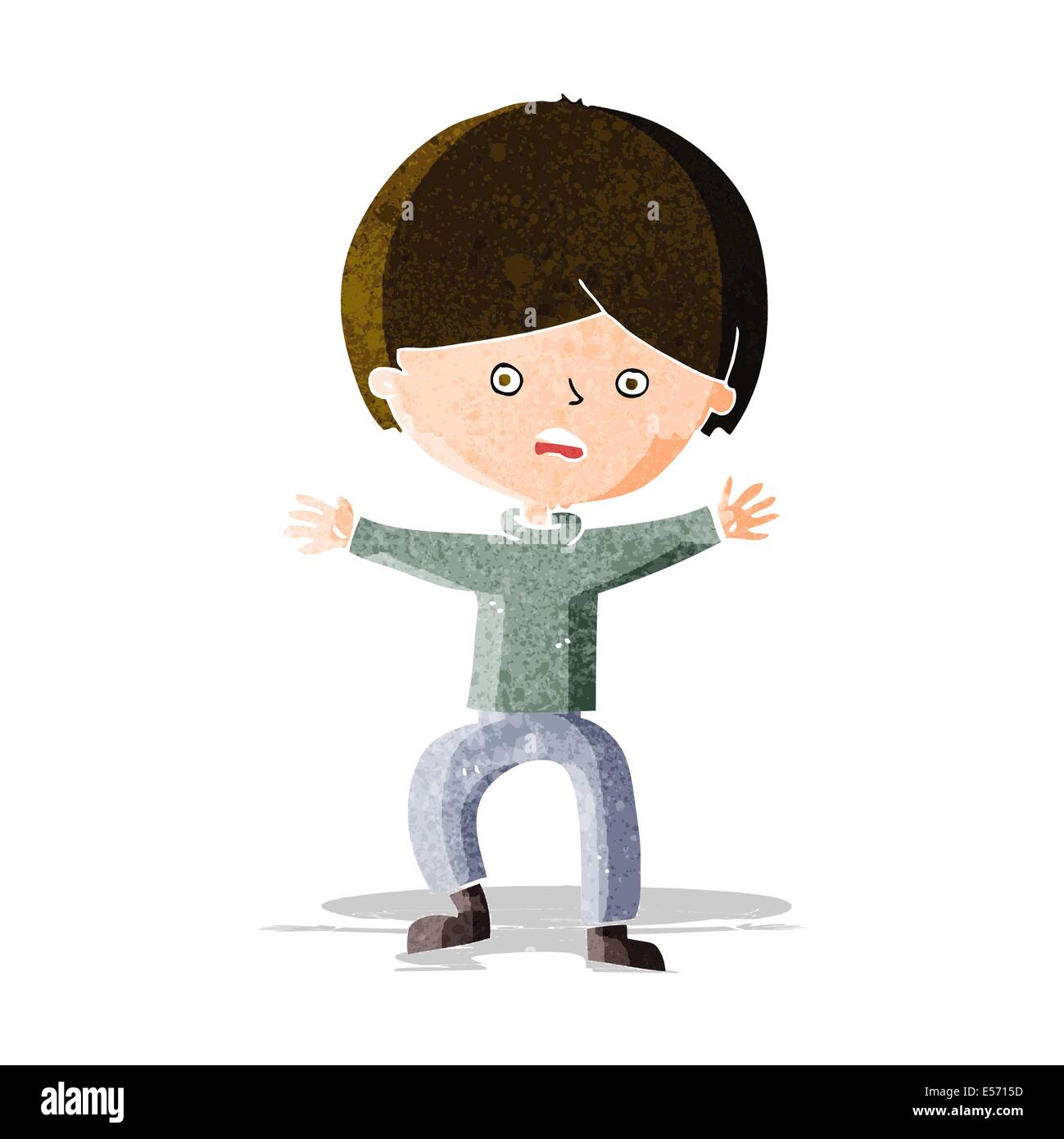 Cartoon panicking boy hi-res stock photography and images - Alamy