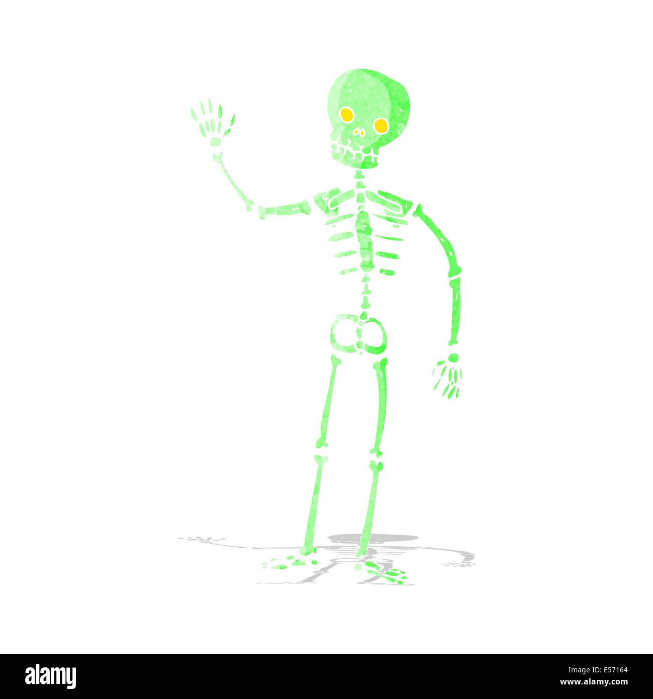 cartoon waving skeleton Stock Vector Image & Art - Alamy
