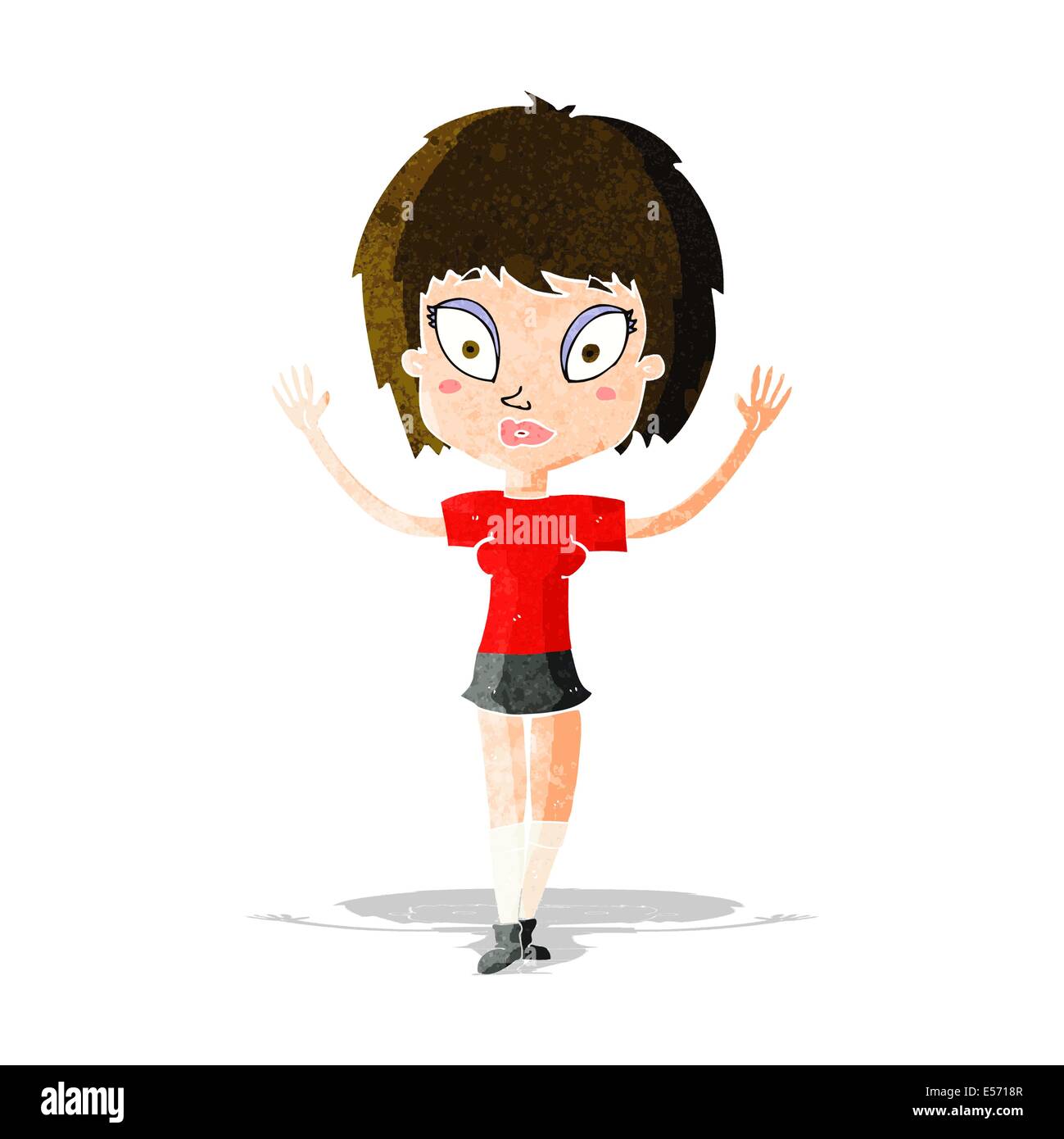 cartoon pretty girl Stock Vector Image & Art - Alamy