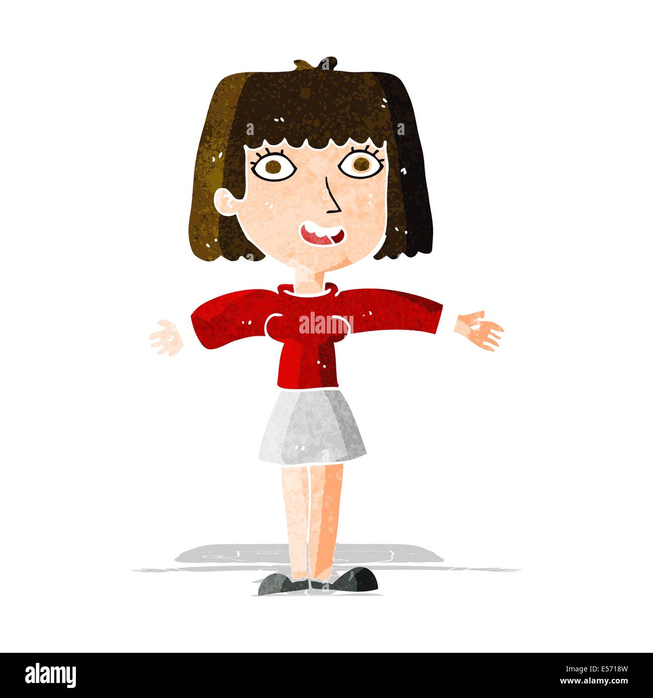 cartoon excited woman Stock Vector Image & Art - Alamy