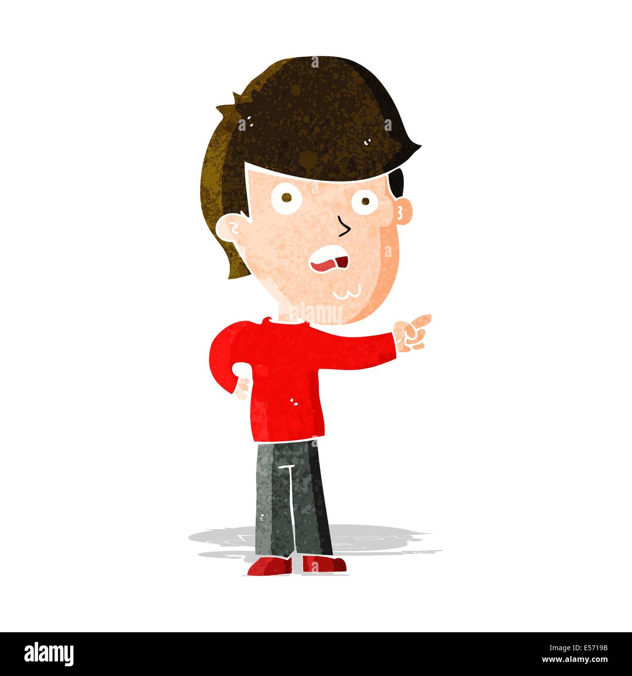 cartoon shocked man pointing Stock Vector Image & Art - Alamy