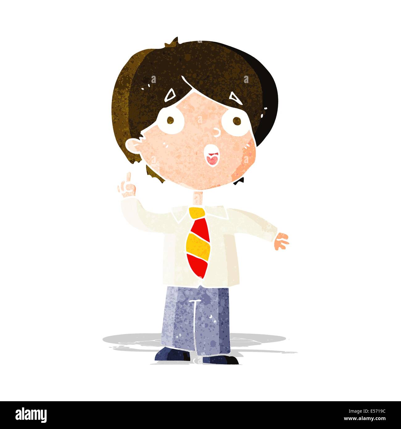 cartoon schoolboy answering question Stock Vector Image & Art - Alamy