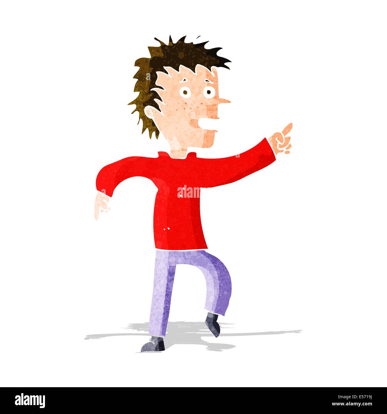 cartoon happy man pointing Stock Vector Image & Art - Alamy