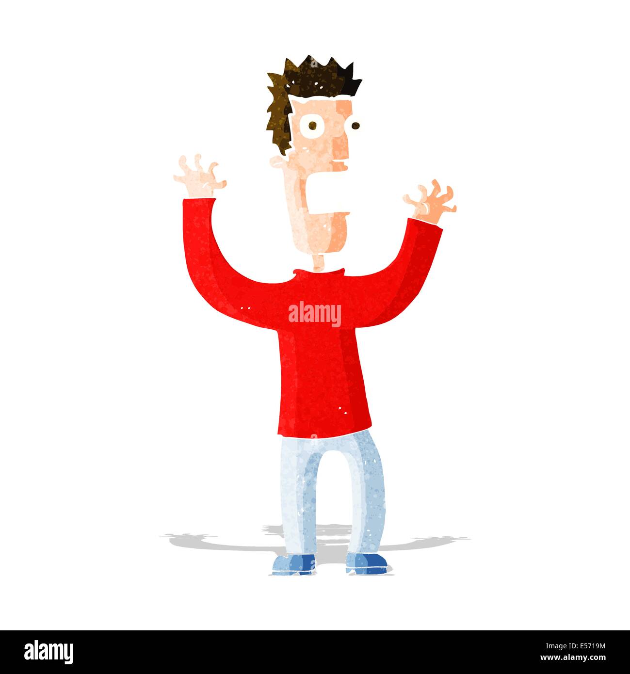 cartoon terrified man Stock Vector Image & Art - Alamy