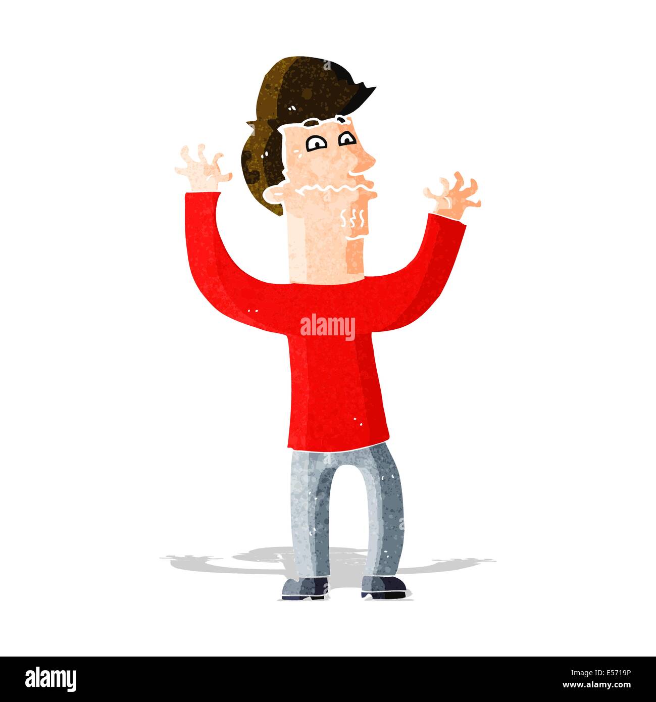cartoon nervous man Stock Vector Image & Art - Alamy