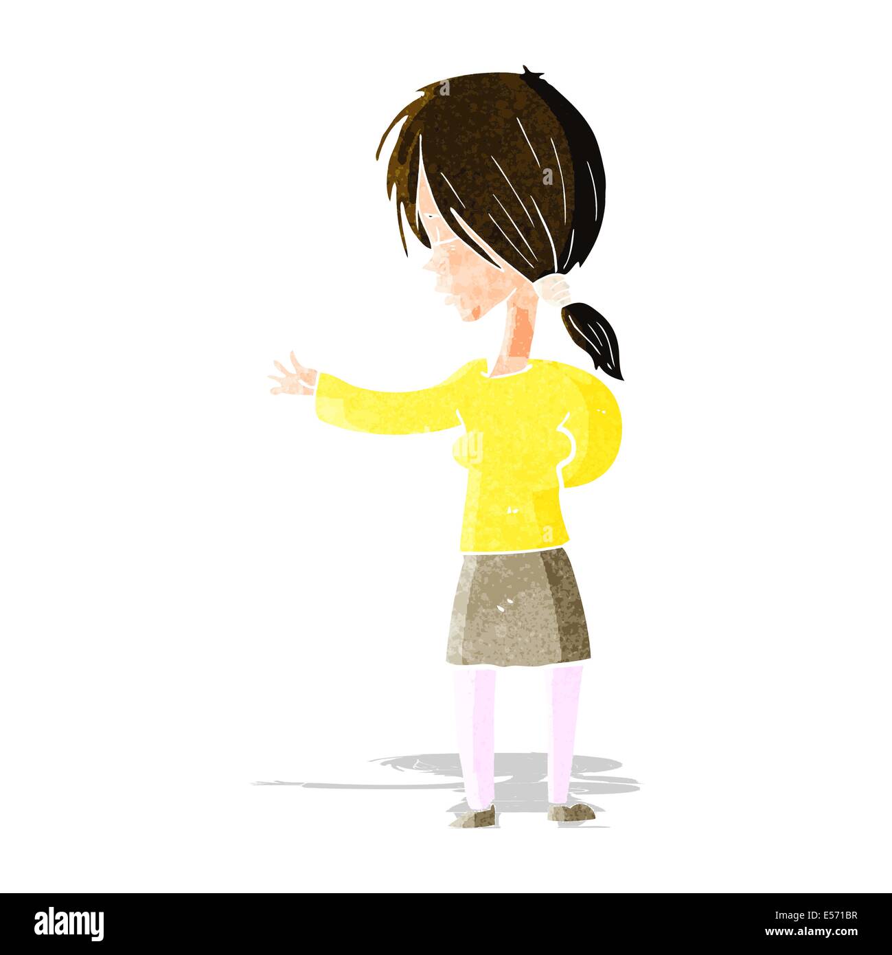 cartoon woman gesturing Stock Vector Image & Art - Alamy