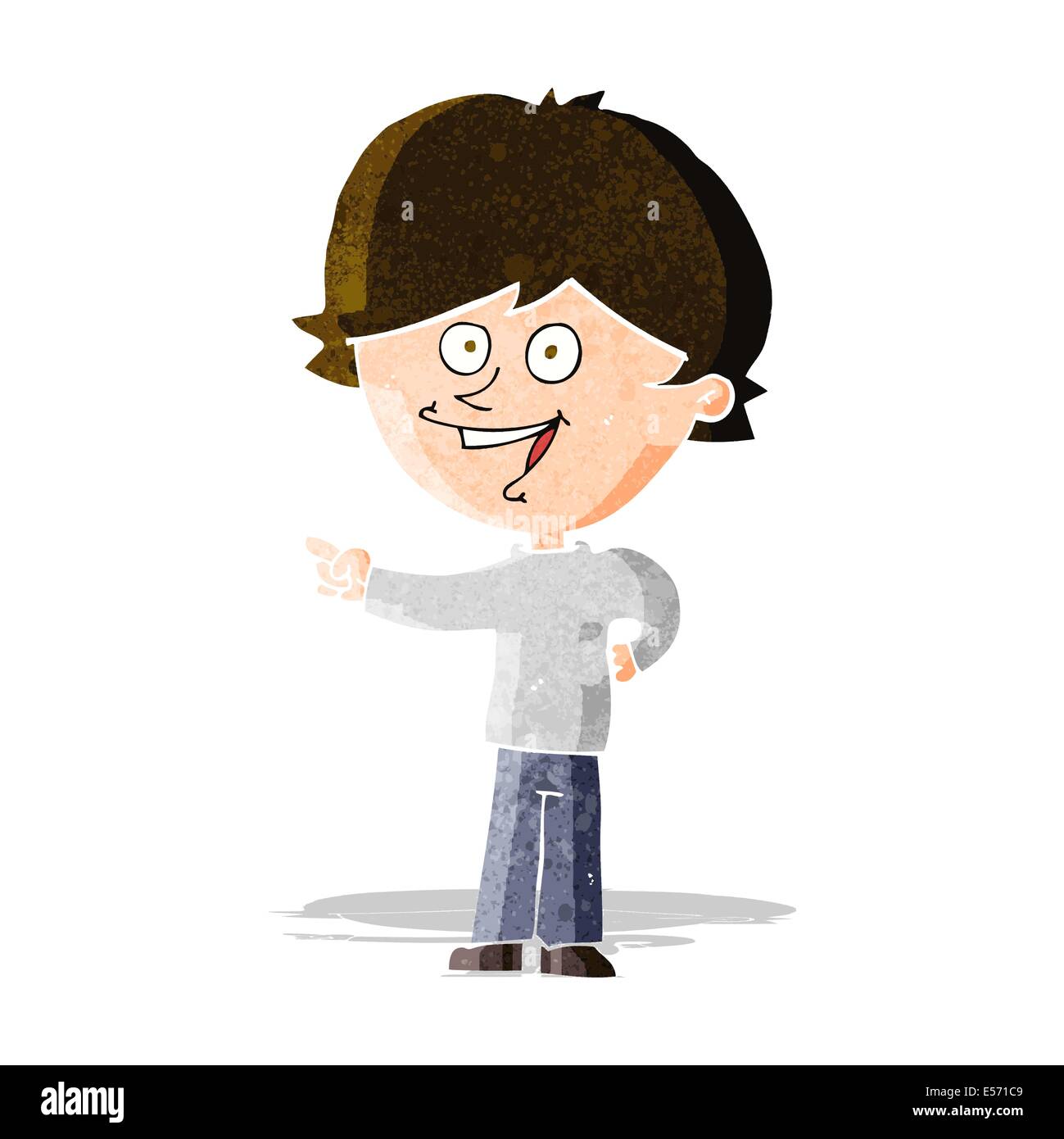 cartoon boy laughing and pointing Stock Vector Image & Art - Alamy