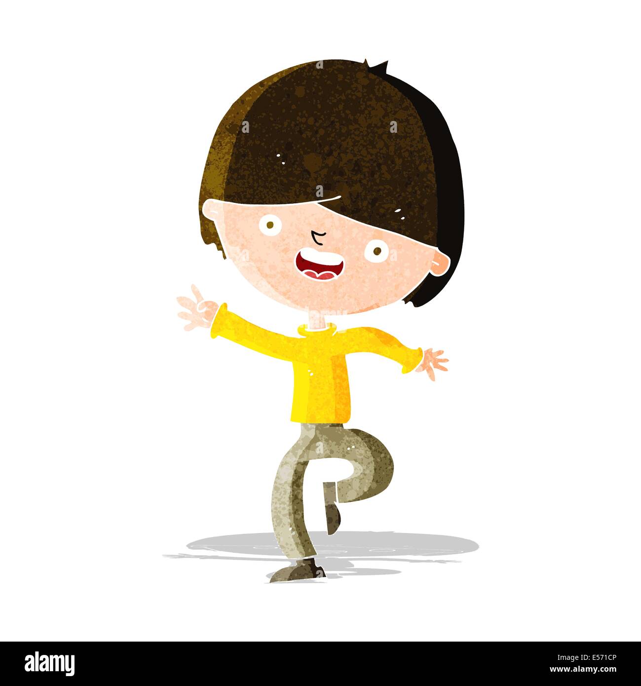 cartoon happy boy dancing Stock Vector Image & Art - Alamy