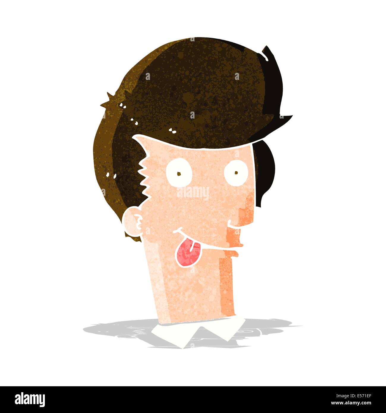 Cute funny tongue hanging Stock Vector Images - Alamy