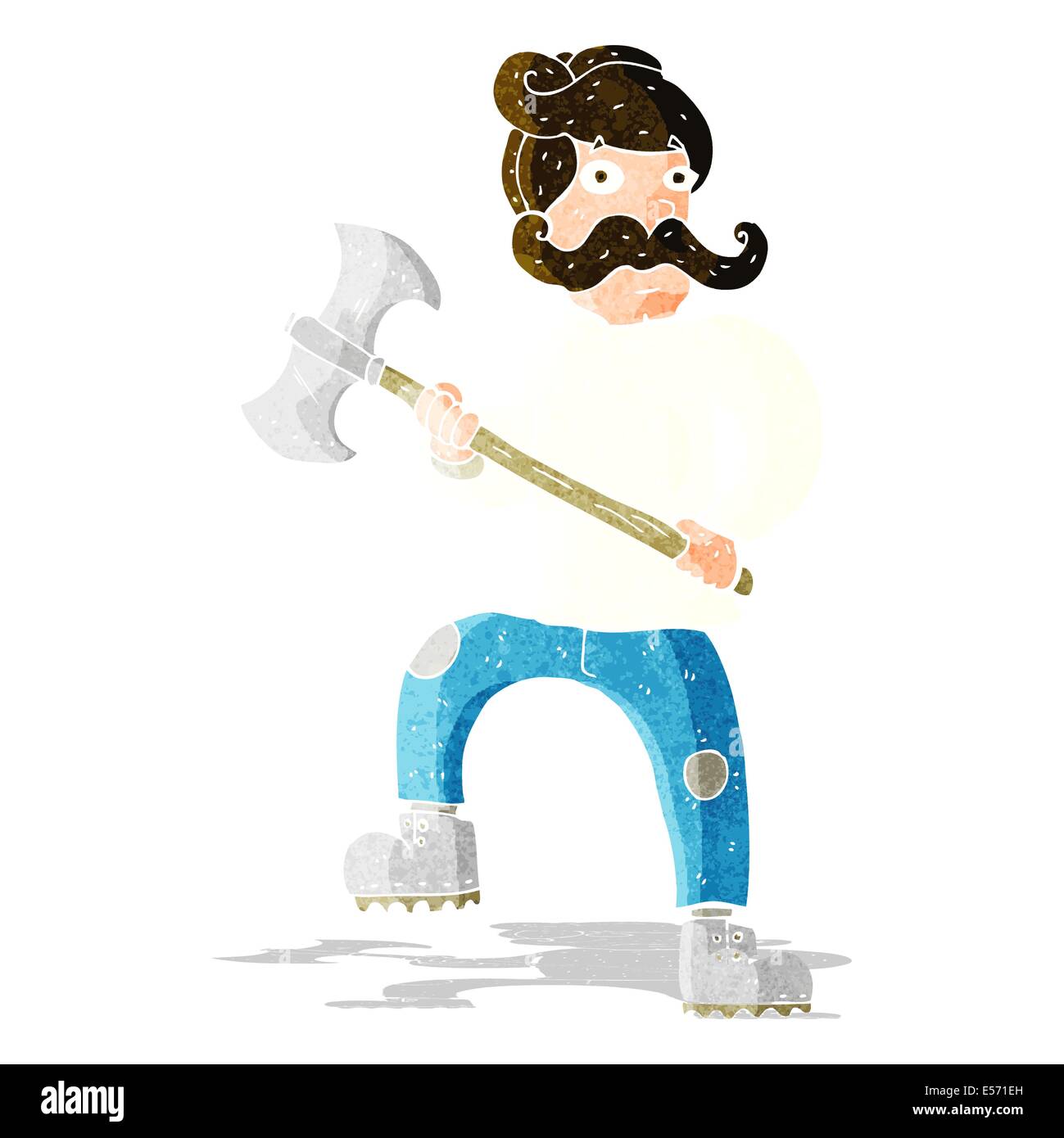 Cartoon man with axe Cut Out Stock Images & Pictures - Alamy