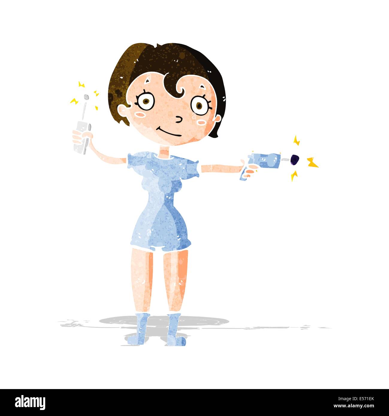 cartoon future space girl Stock Vector Image & Art - Alamy