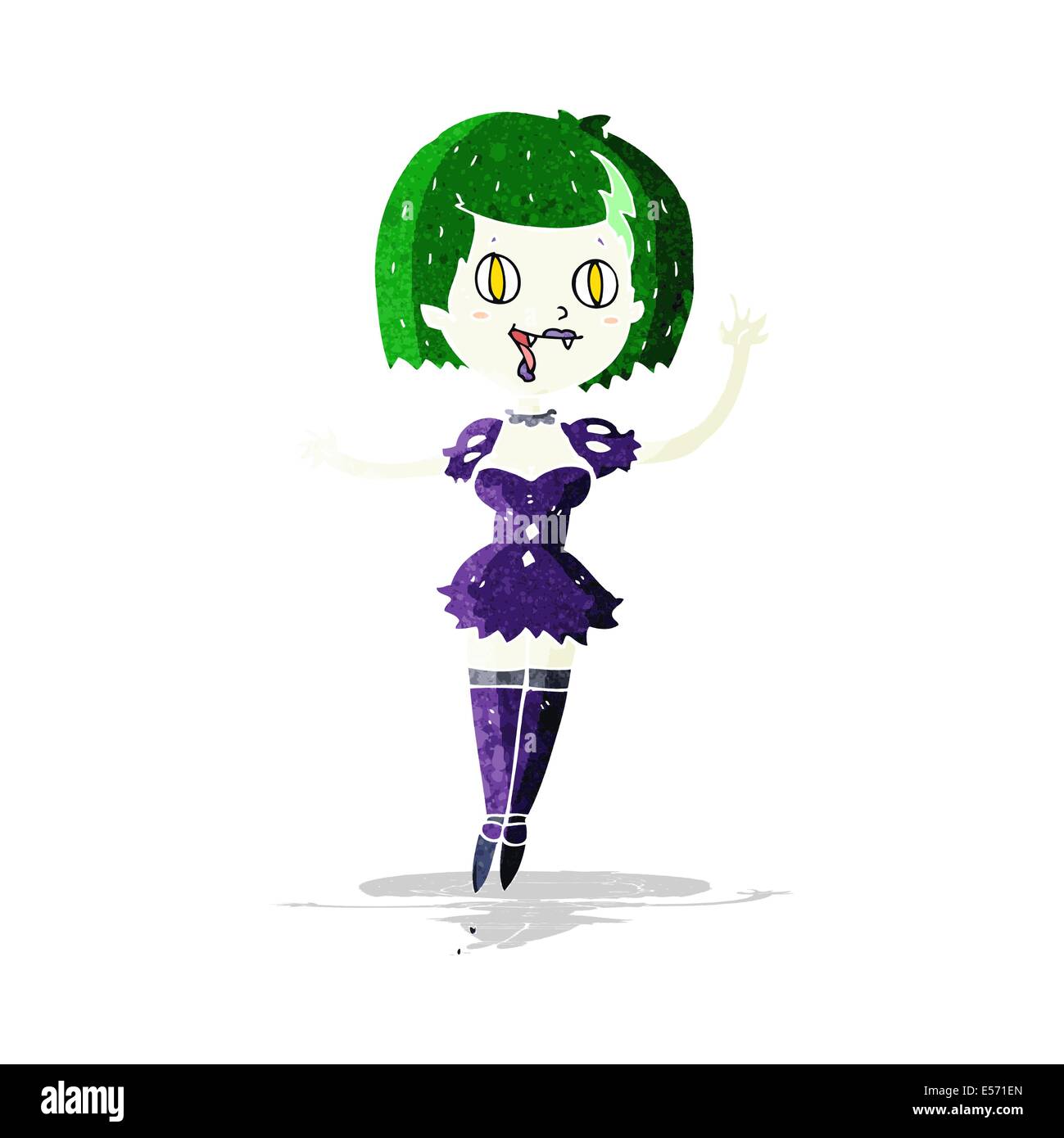 cartoon happy vampire girl Stock Vector Image & Art - Alamy