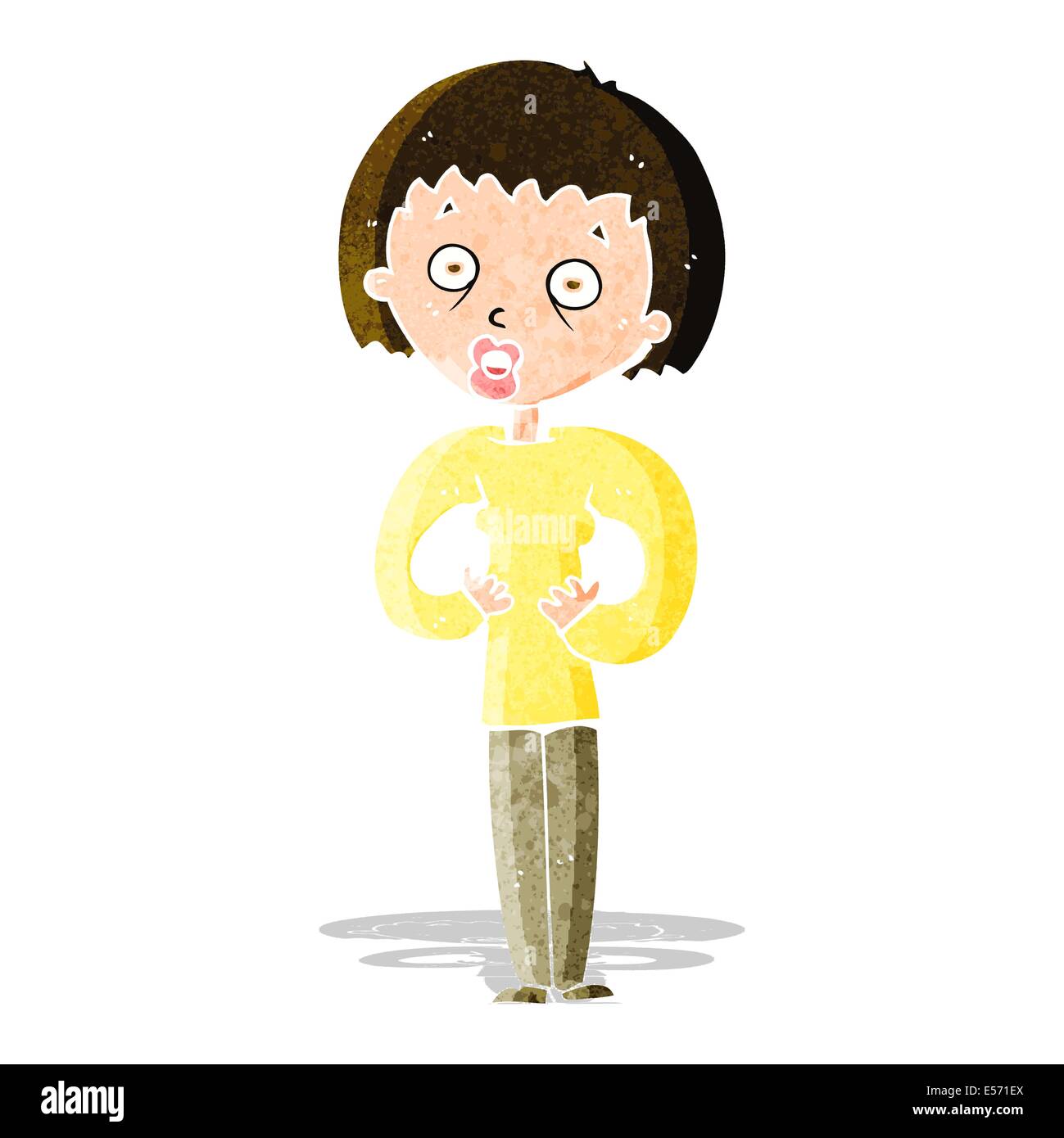 cartoon woman gesturing at self Stock Vector Image & Art - Alamy