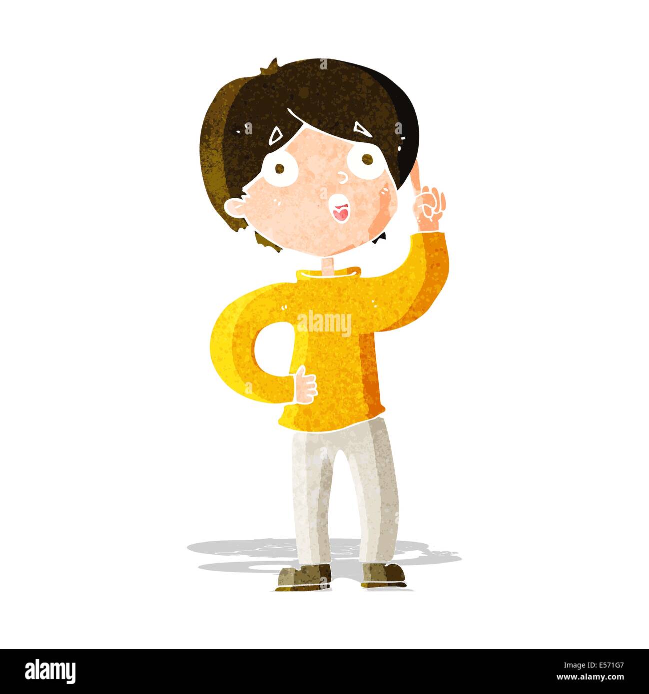 cartoon boy with idea Stock Vector Image & Art - Alamy