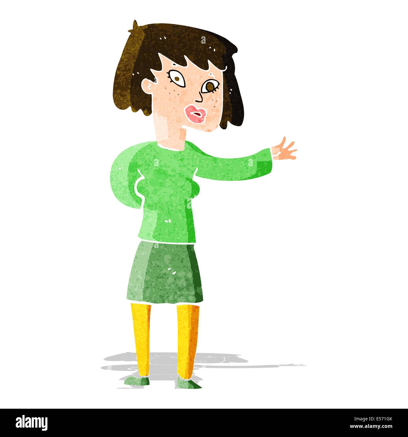cartoon woman explaining Stock Vector Image & Art - Alamy