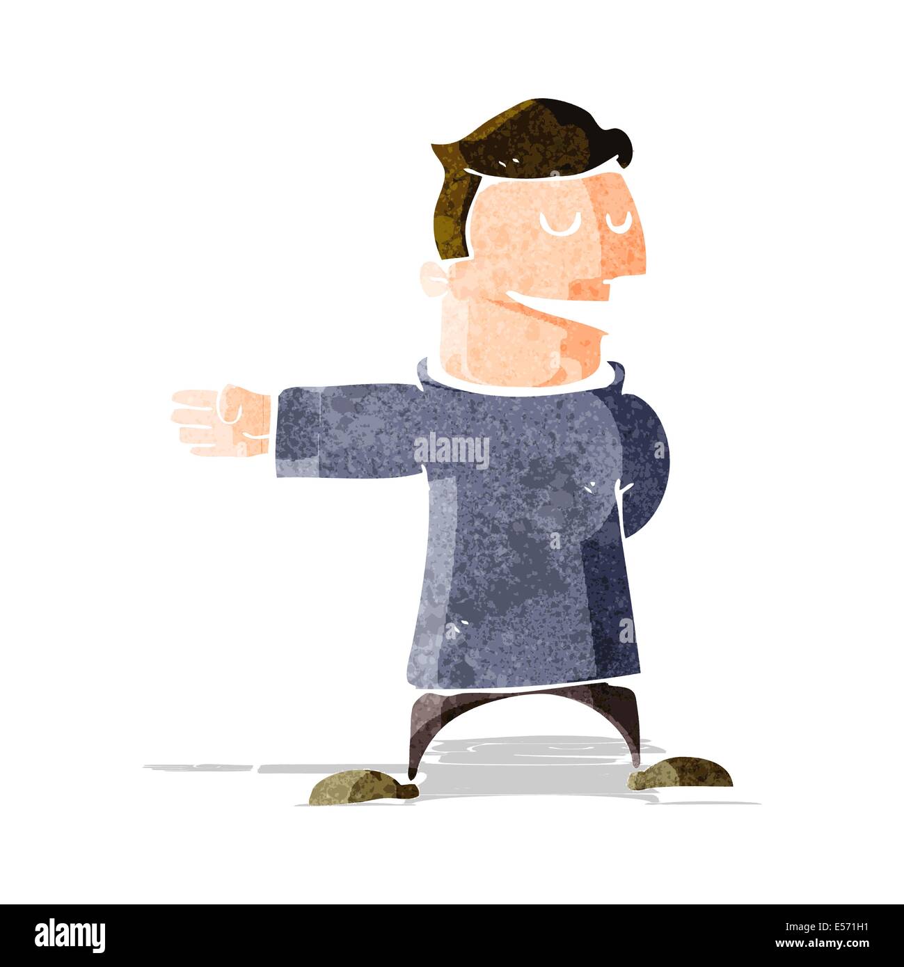 Cartoon man gesturing direction hi-res stock photography and images - Alamy