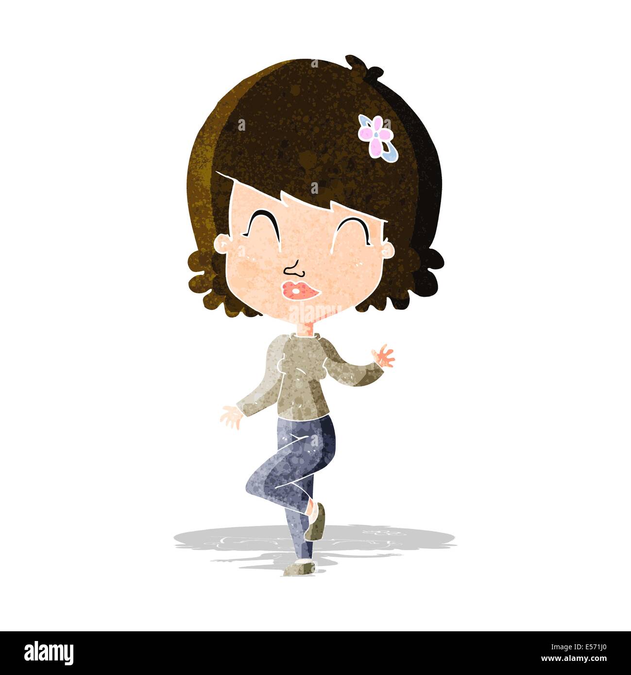 cartoon pretty woman dancing Stock Vector Image & Art - Alamy