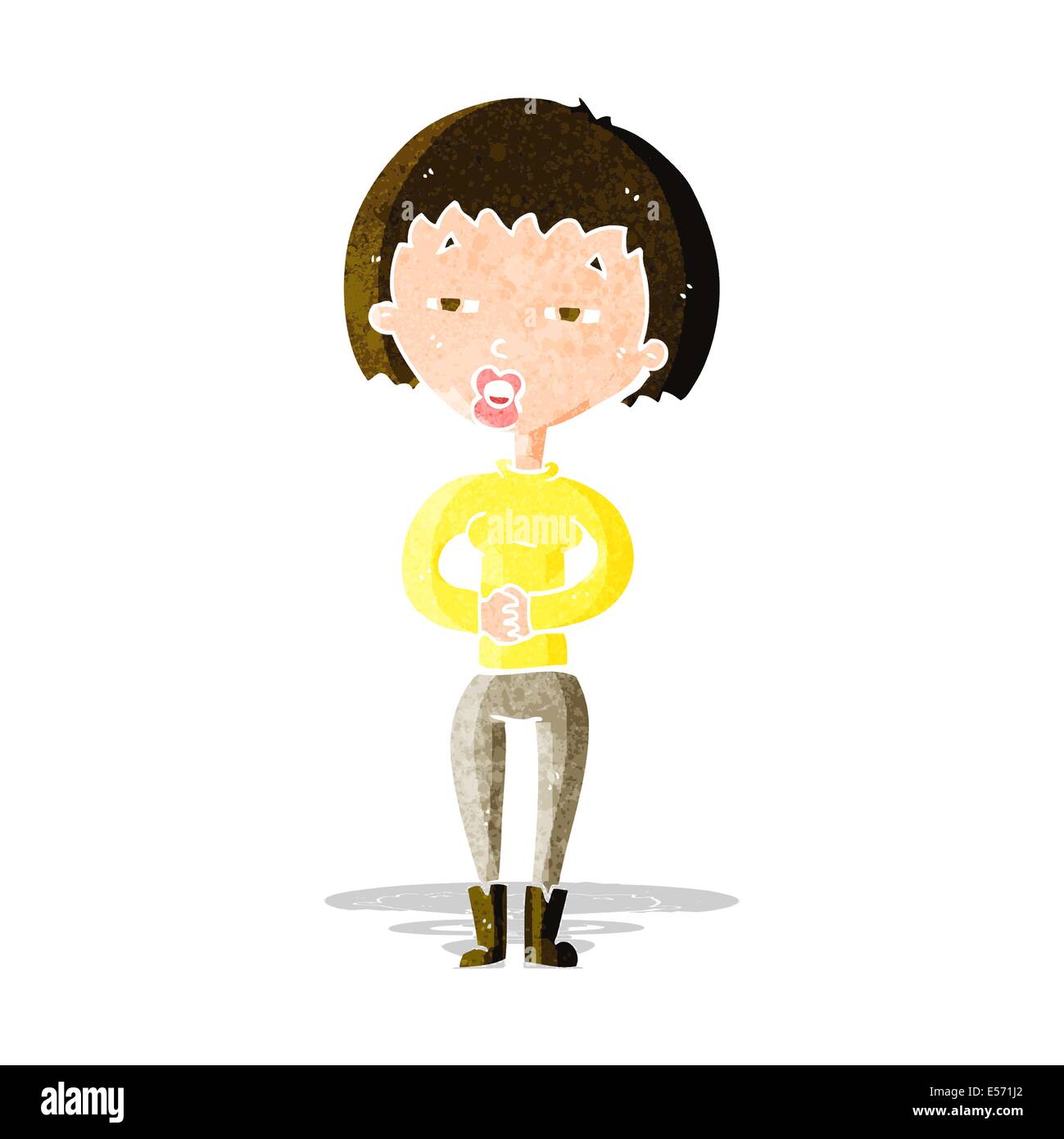 cartoon tired woman Stock Vector Image & Art - Alamy