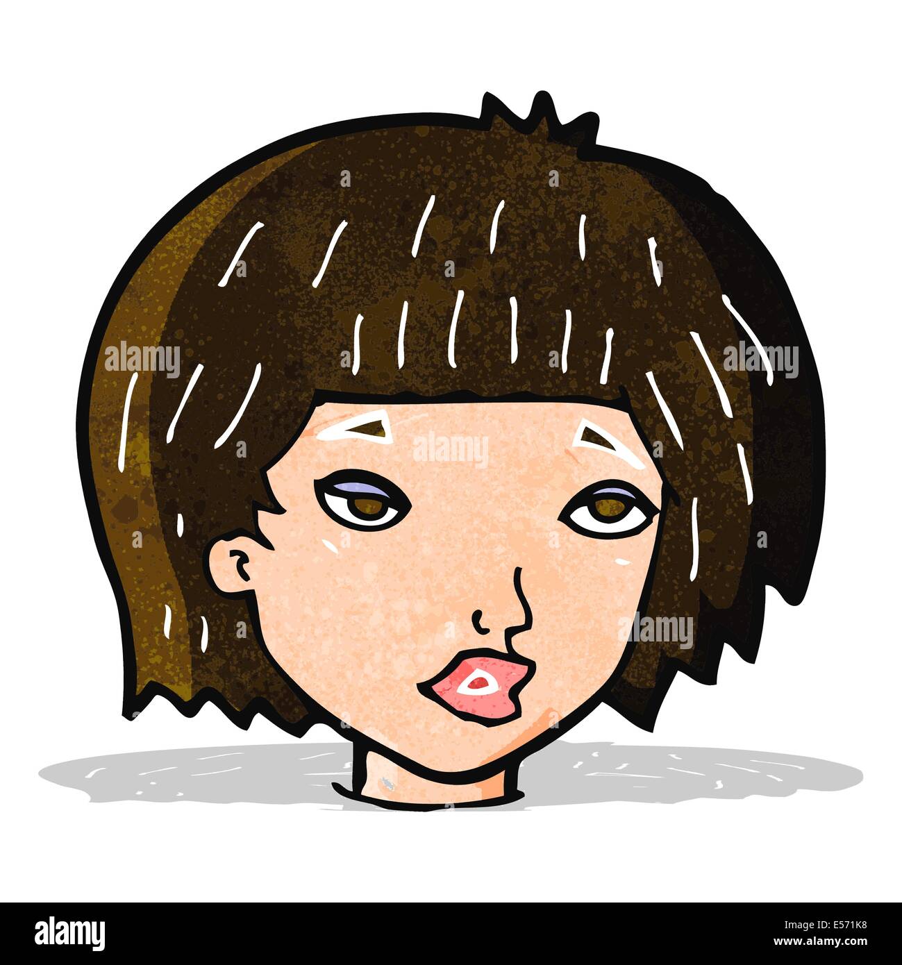 cartoon bored looking woman Stock Vector Image & Art - Alamy